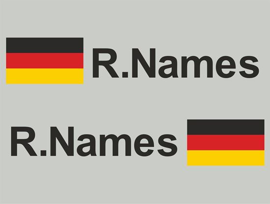 Zen Graphics - Germany Glass / Panel Driver Name Decals / Stickers