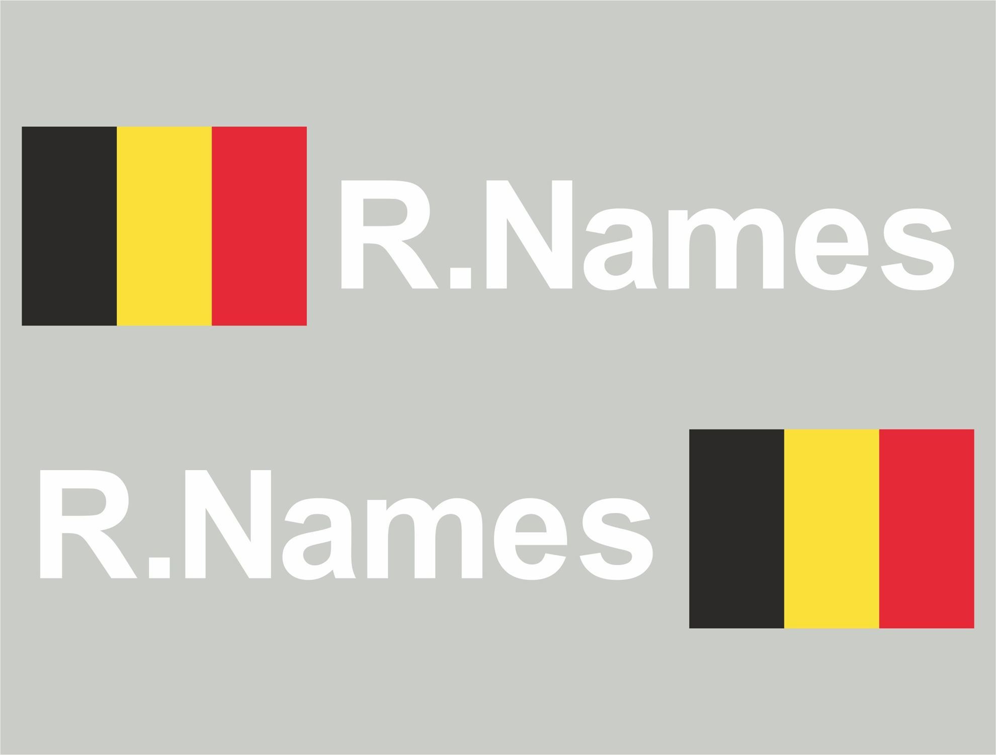 Zen Graphics - Belgium Glass / Panel Driver Name Decals / Stickers