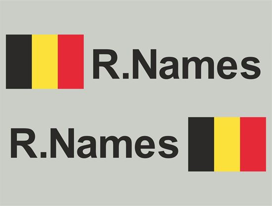 Zen Graphics - Belgium Glass / Panel Driver Name Decals / Stickers