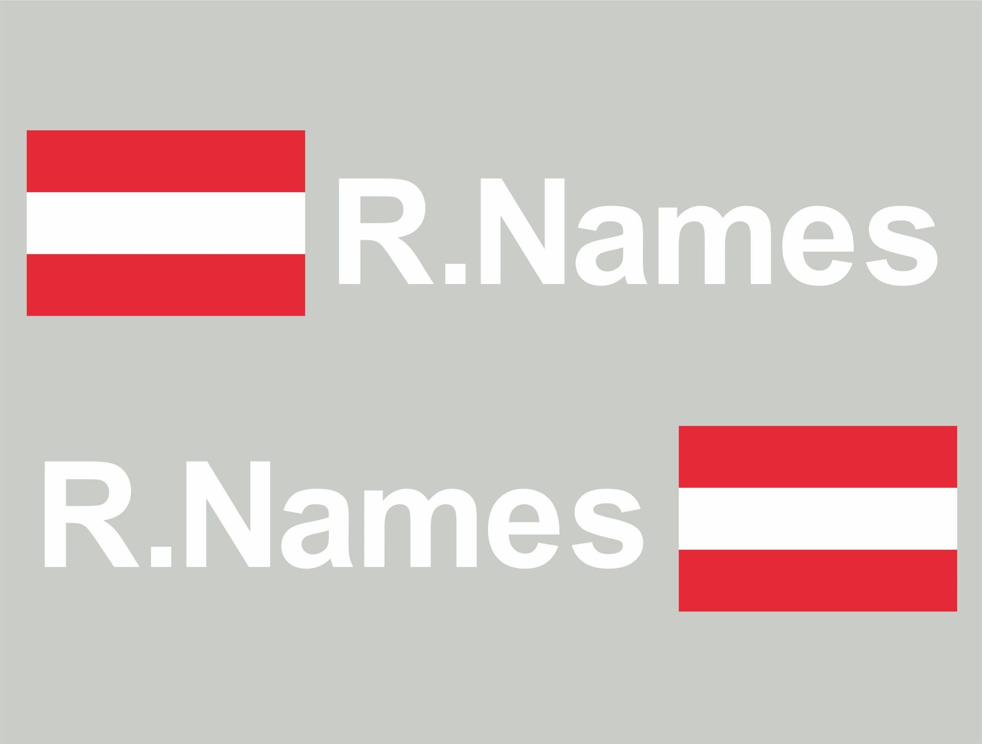 Zen Graphics - Austria Glass / Panel Driver Name Decals / Stickers