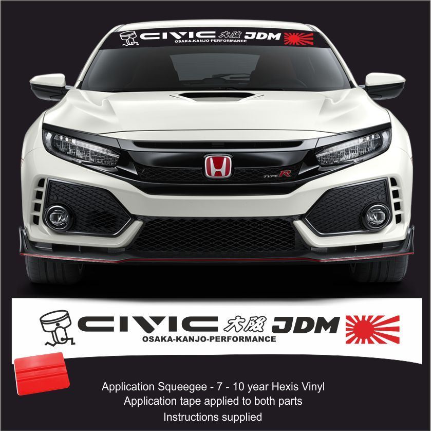 Zen Graphics - Honda Osaka-Kanjo-Performance Sunstrip / Sticker FITS ALL