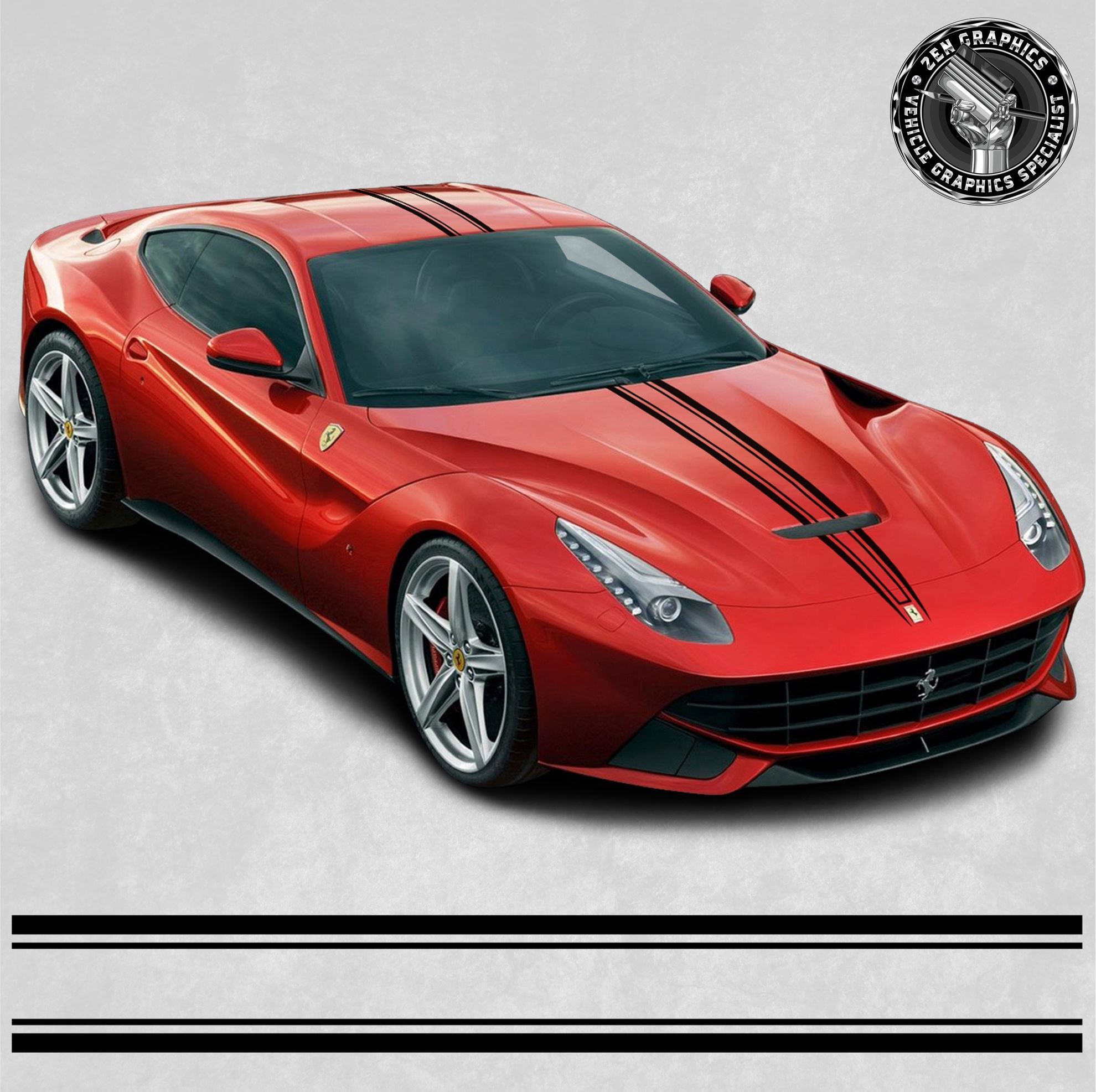 Zen Graphics - Ferrari F12 Berlinetta over the top Stripes