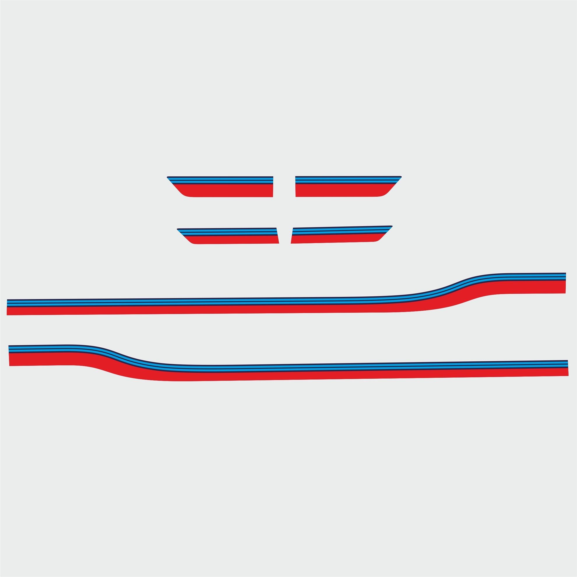 Zen Graphics - 718 Cayman / Boxster Martini side Stripes