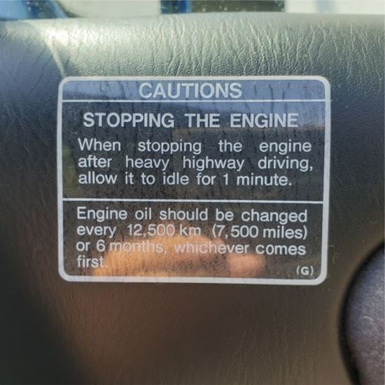 Zen Graphics - Impreza "Cautions Stopping the Engine" Door Sticker ...