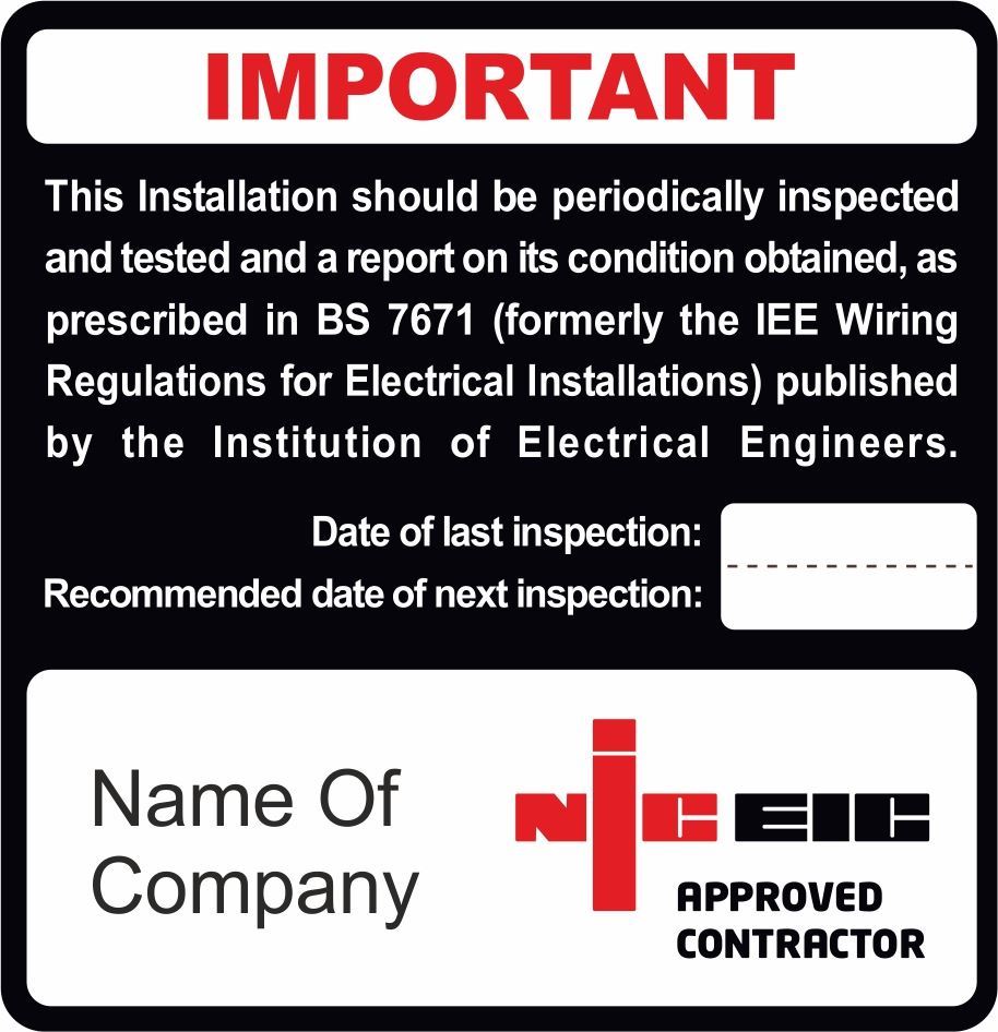 Zen Graphics - Electrical inspection Labels / Stickers