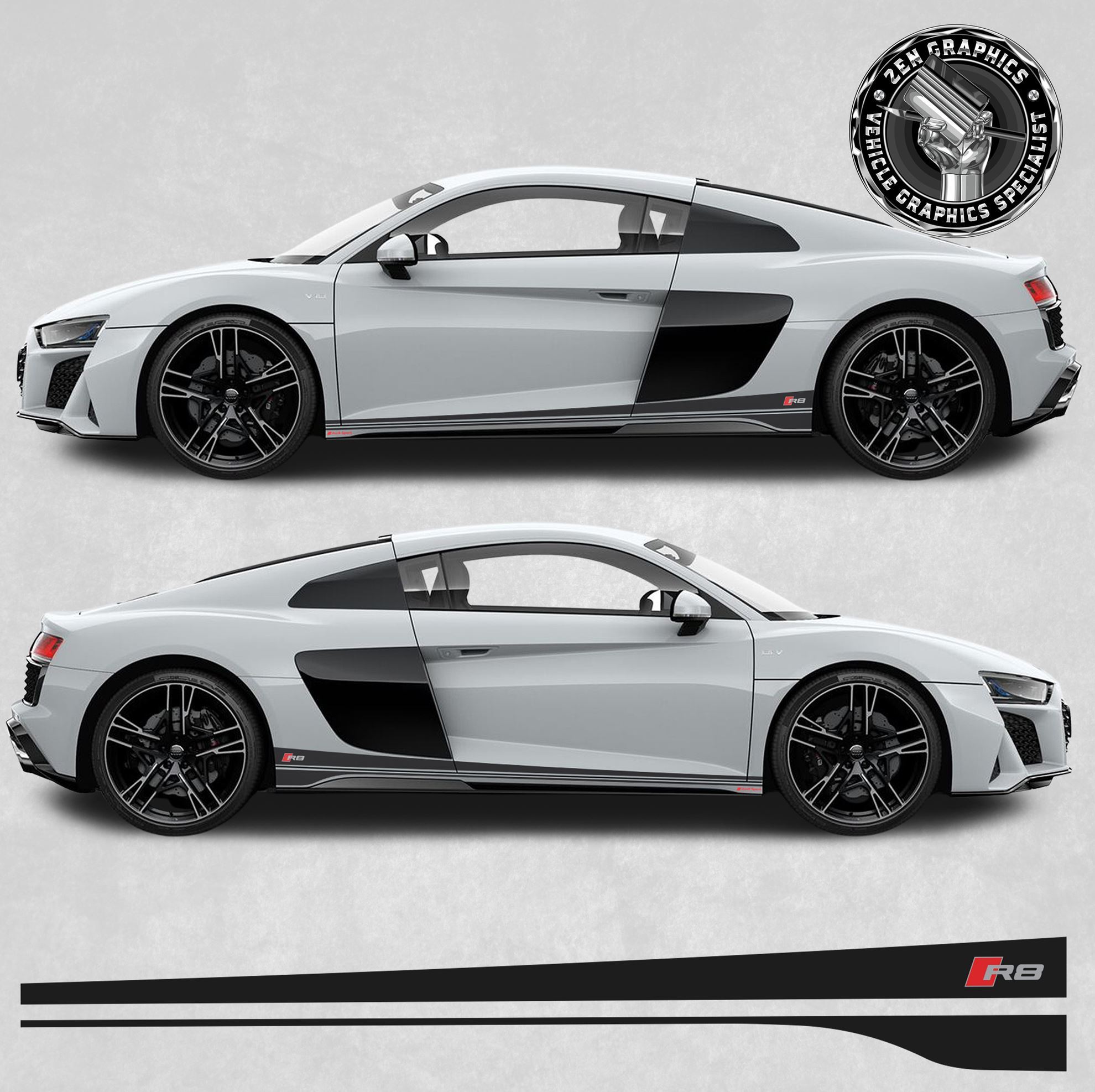 Zen Graphics - R8 Audi Sport side Stripes