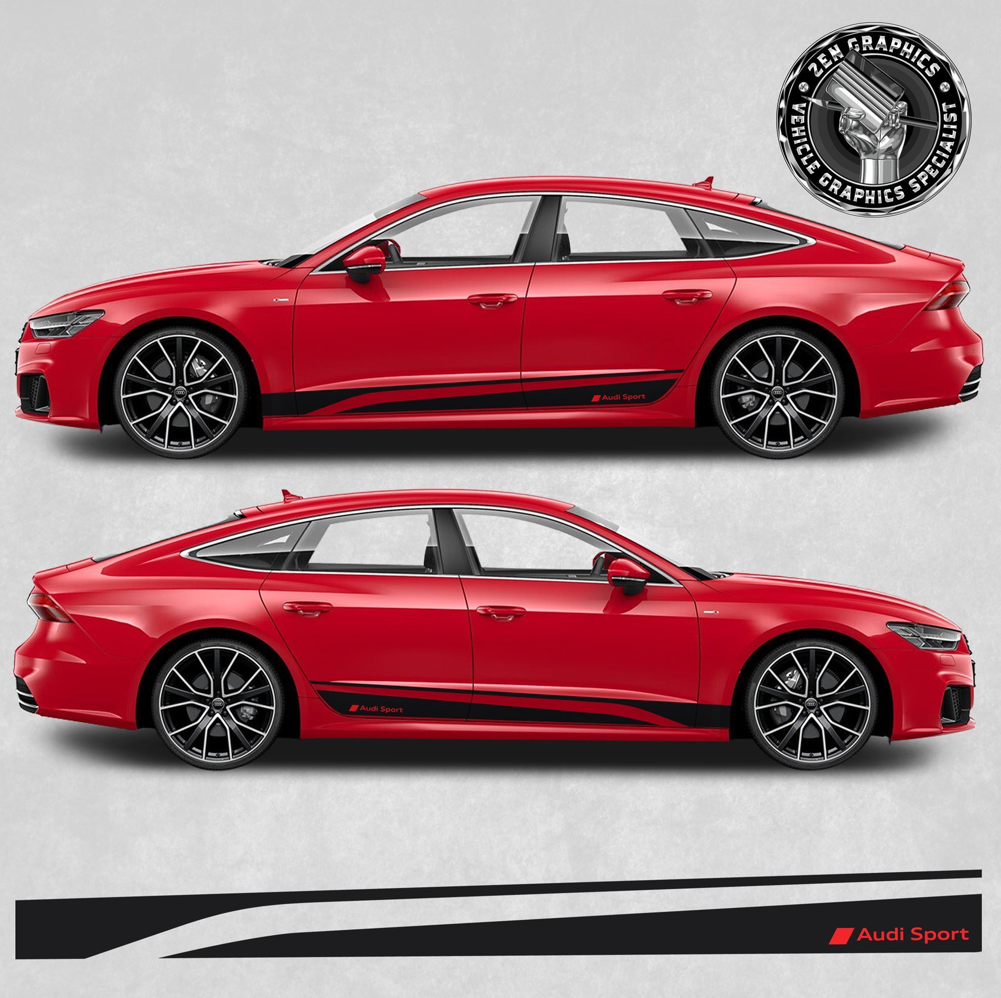 Zen Graphics - A7 Audi Sport side Stripes