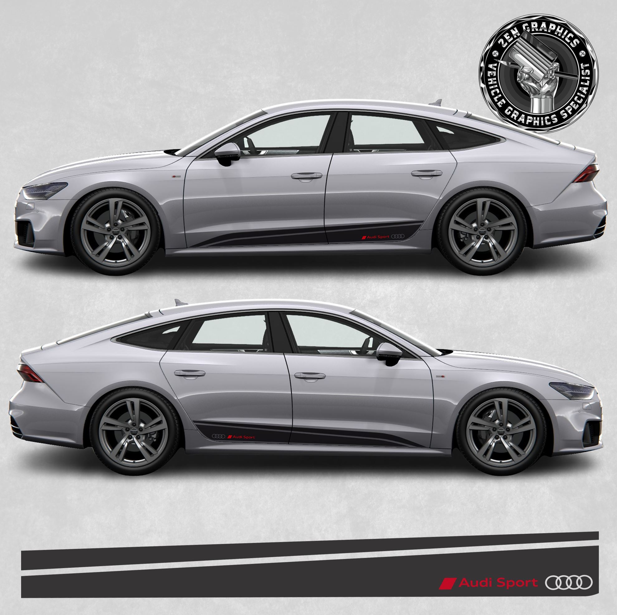Zen Graphics - A7 Audi Sport side Stripes