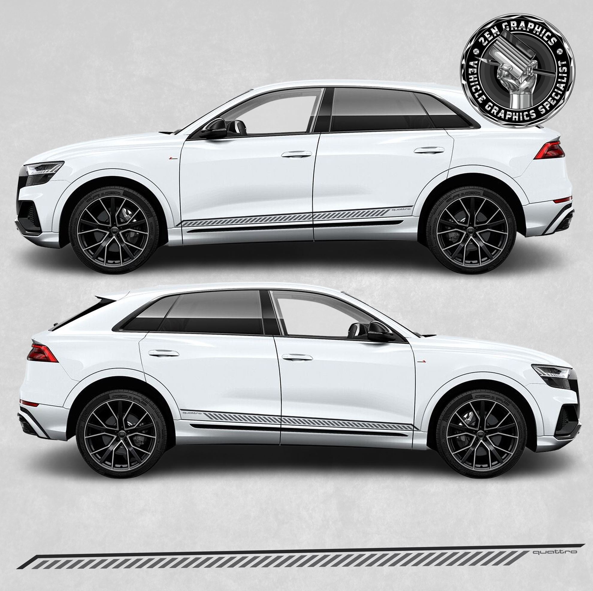 Zen Graphics - Q8 Audi Sport side Stripes