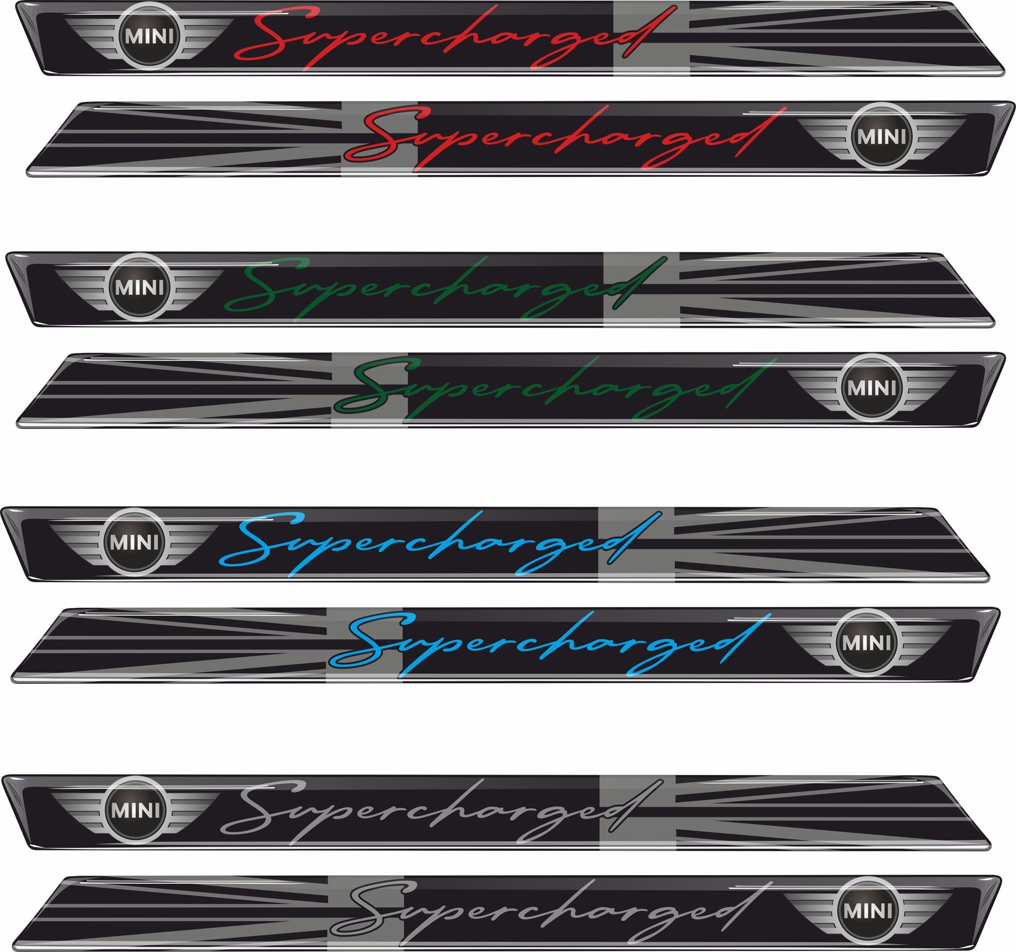 Zen Graphics - Mini R52 / R53 Supercharged Scuttle Badges