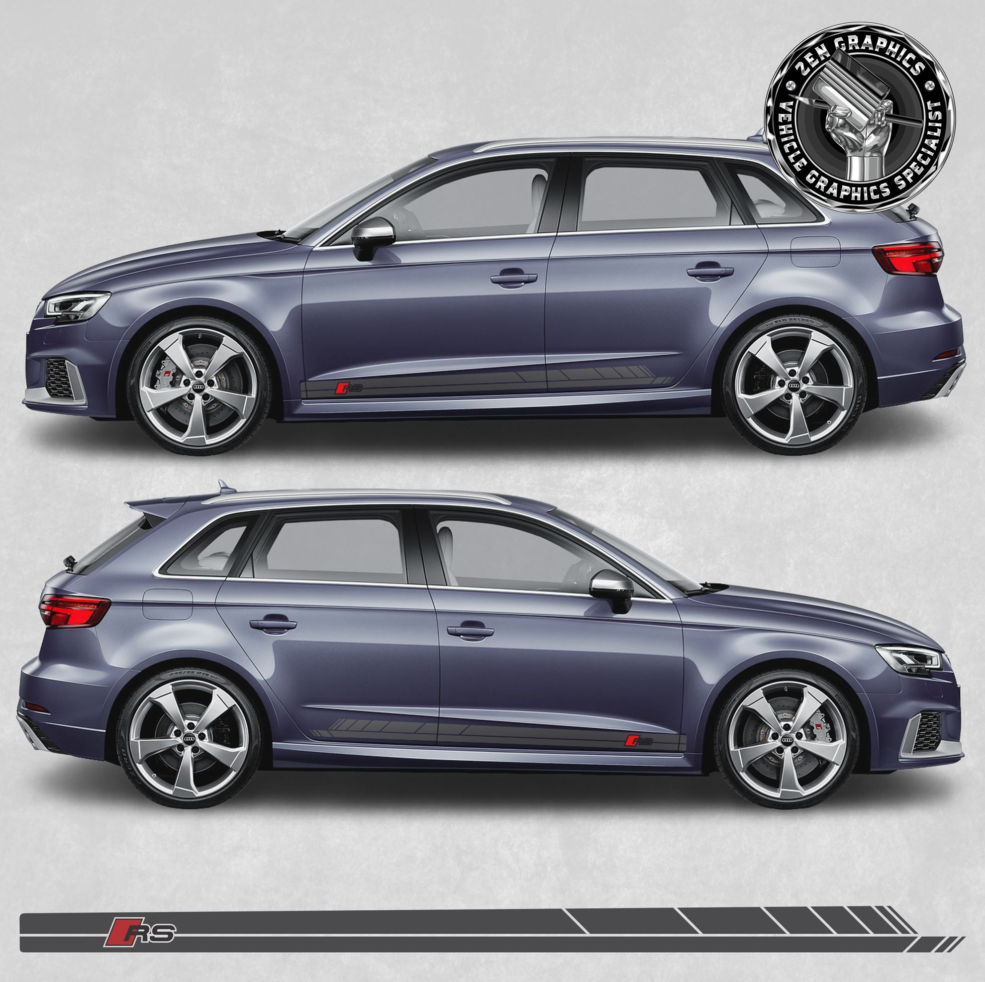 Zen Graphics - A3 RS3 side Stripes