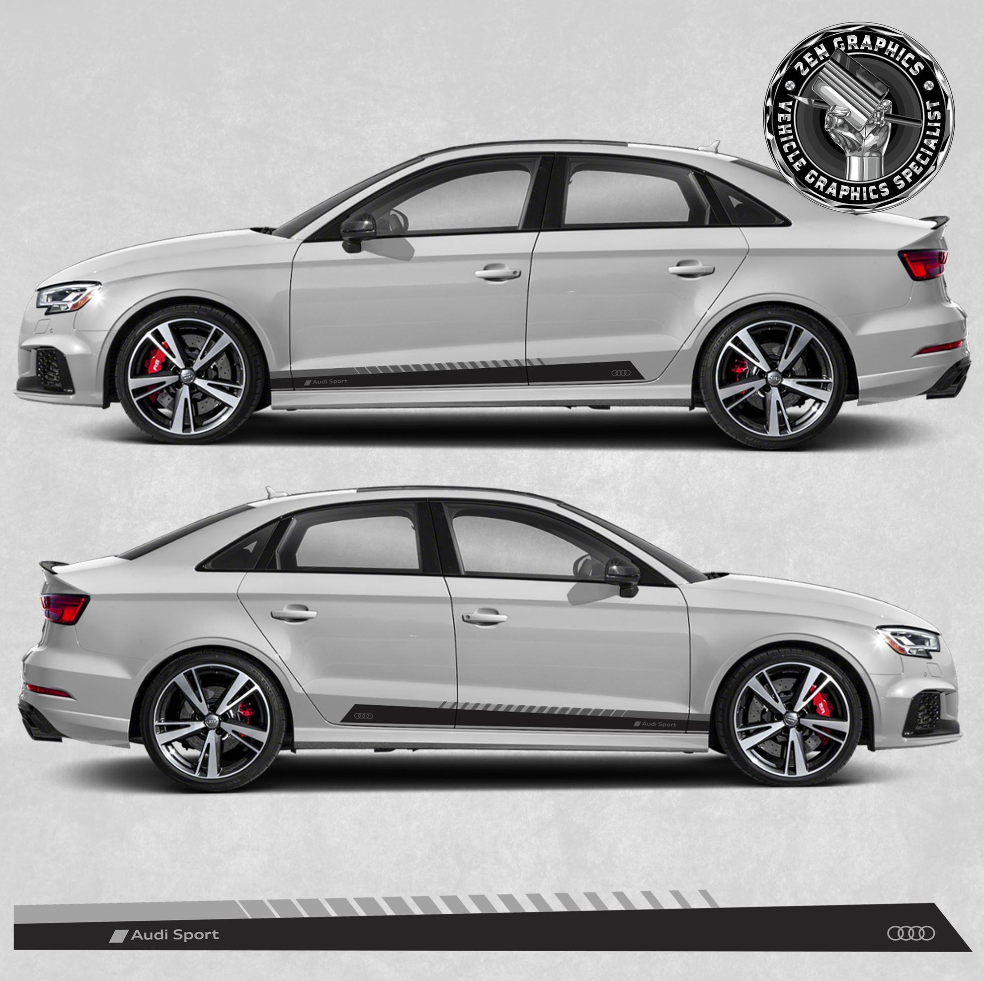 Zen Graphics - A3 "Audi Sport" side Stripes