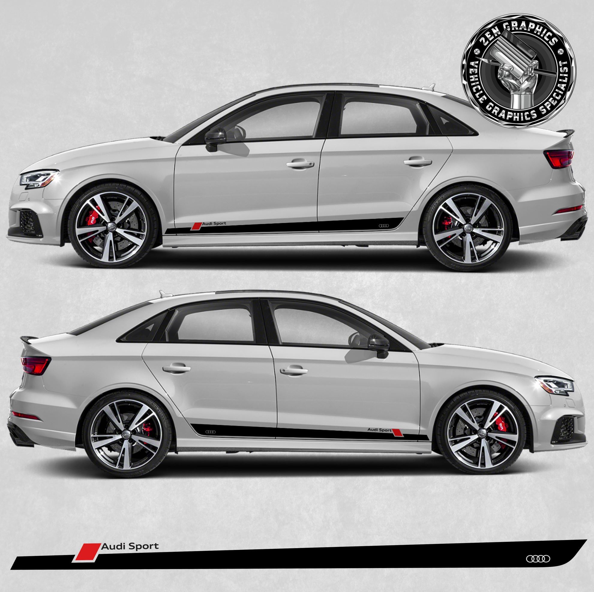 Zen Graphics - A3 "Audi Sport" side Stripes