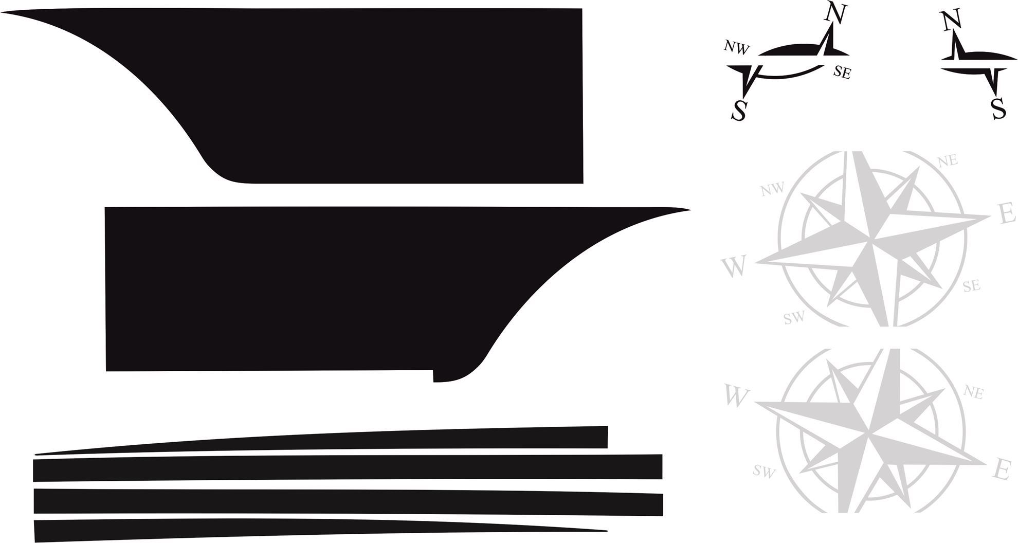 Zen Graphics - Mercedes Sprinter Long Wheel Base side Graphics kit