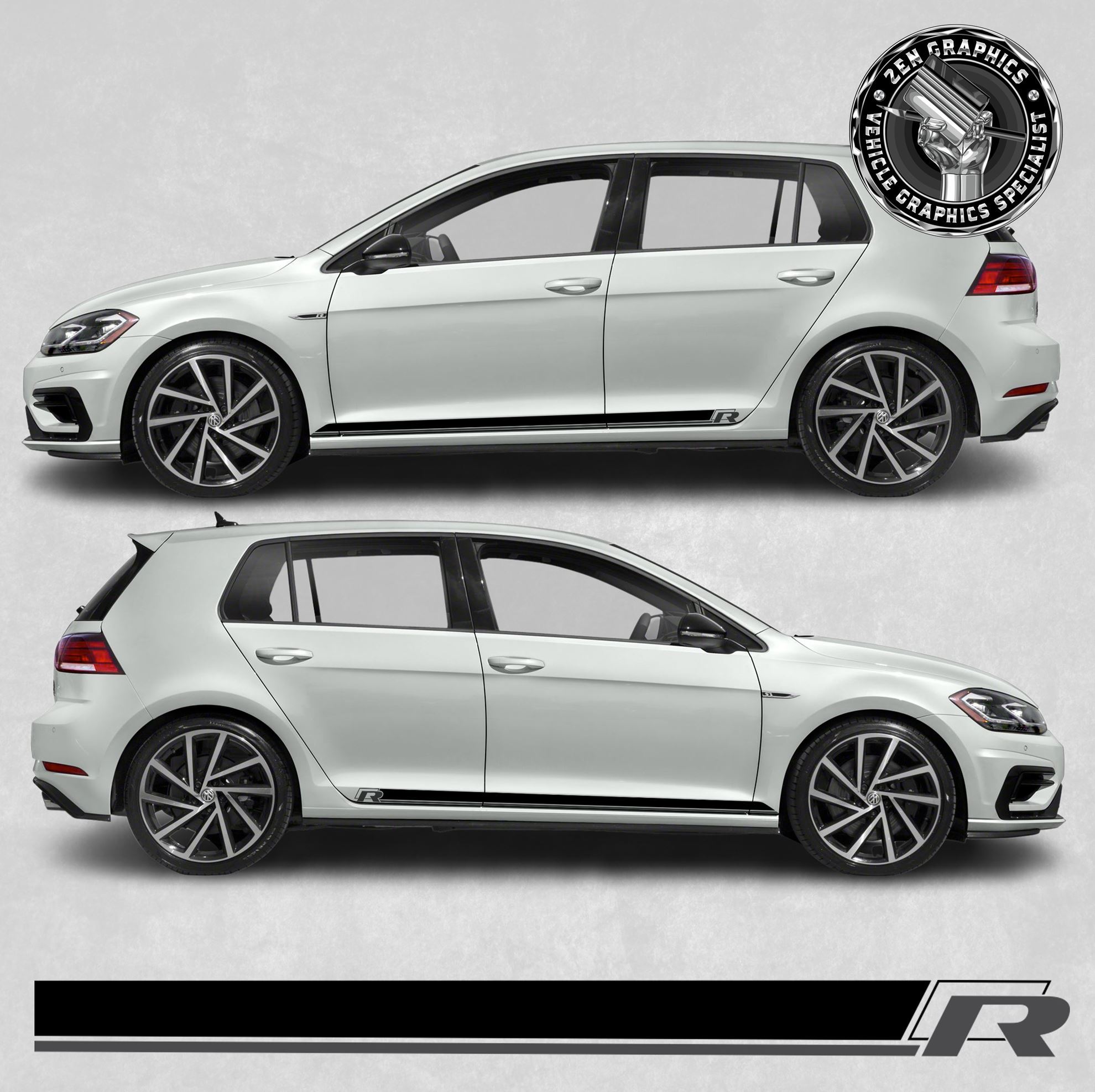 Zen Graphics - Golf MK7 / 7.5 R side Stripes / Stickers