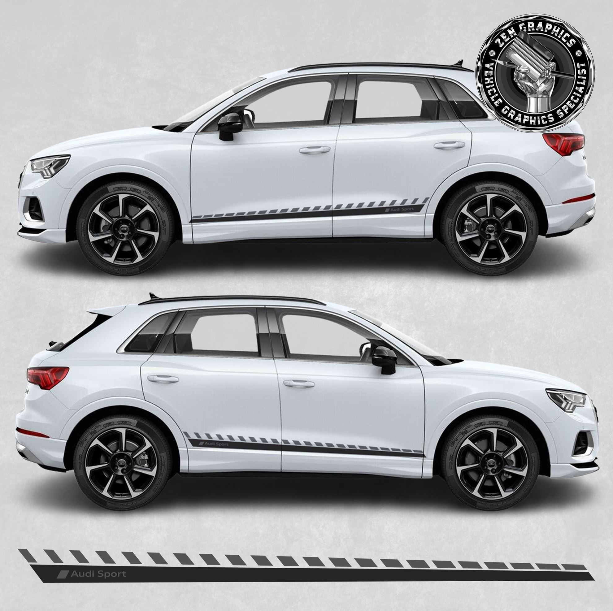 Zen Graphics - Q3 Audi Sport side Stripes