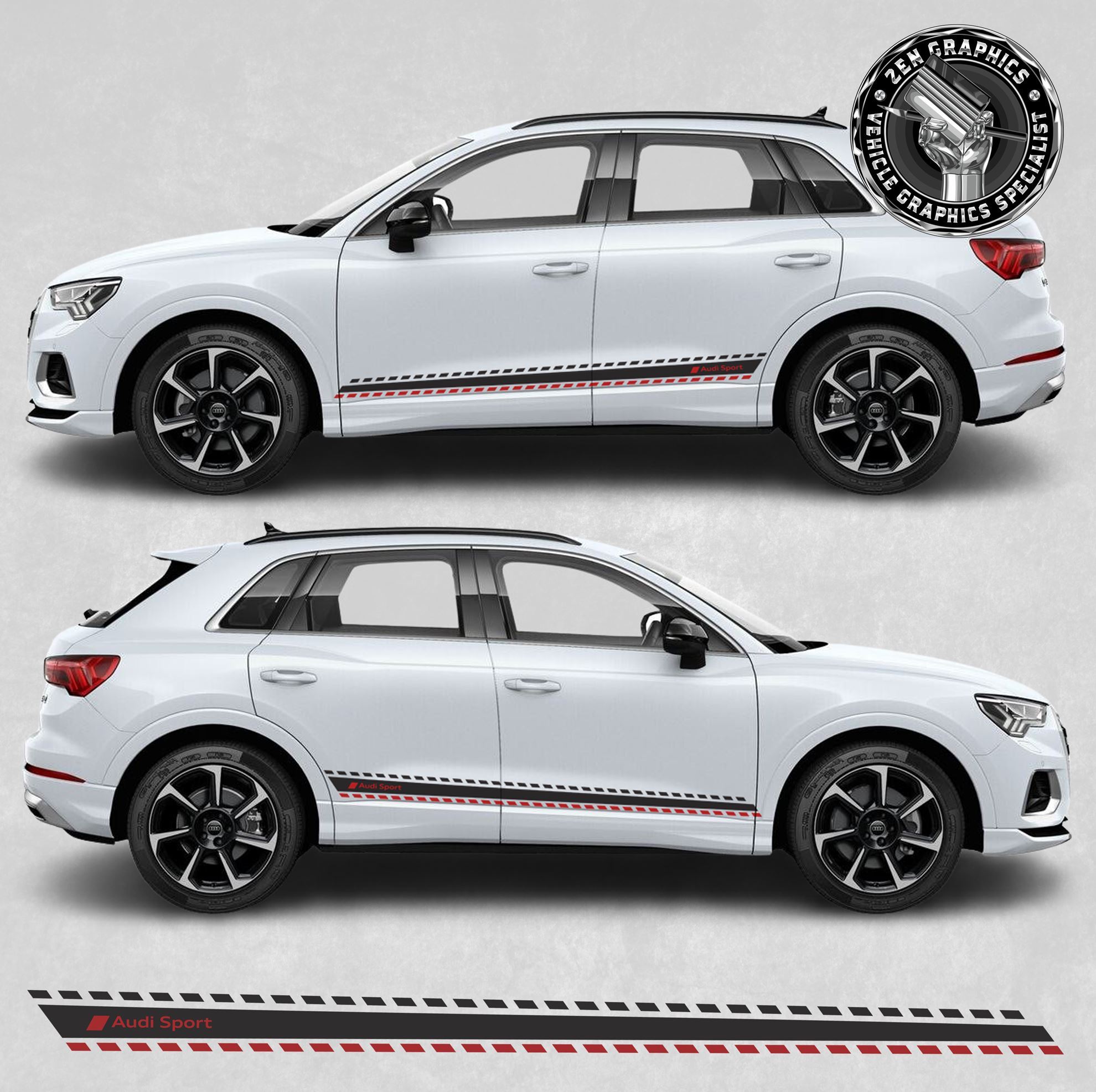 Zen Graphics - Q3 Audi Sport side Stripes