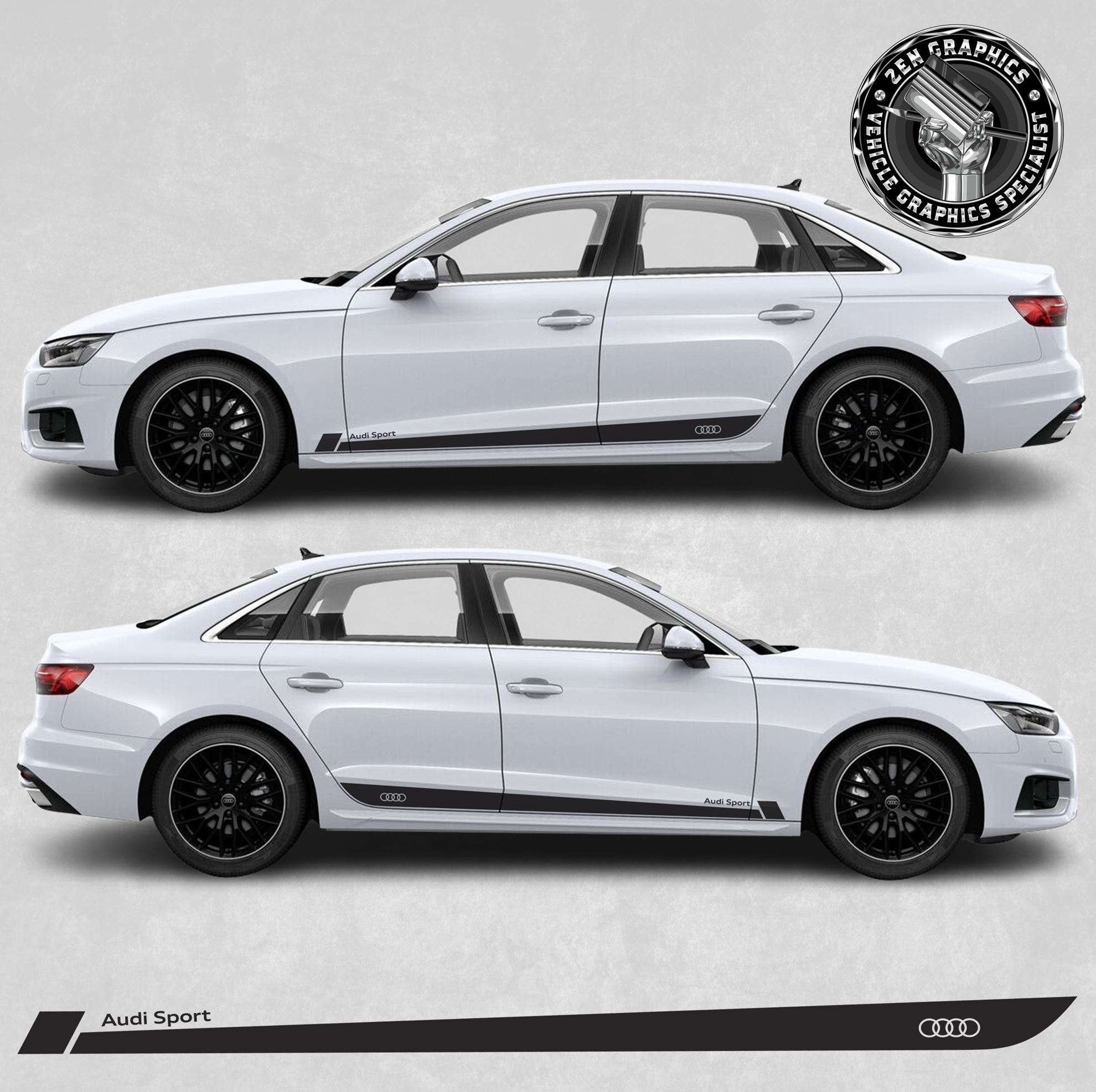 Zen Graphics - A4 Audi Sport side Stripes