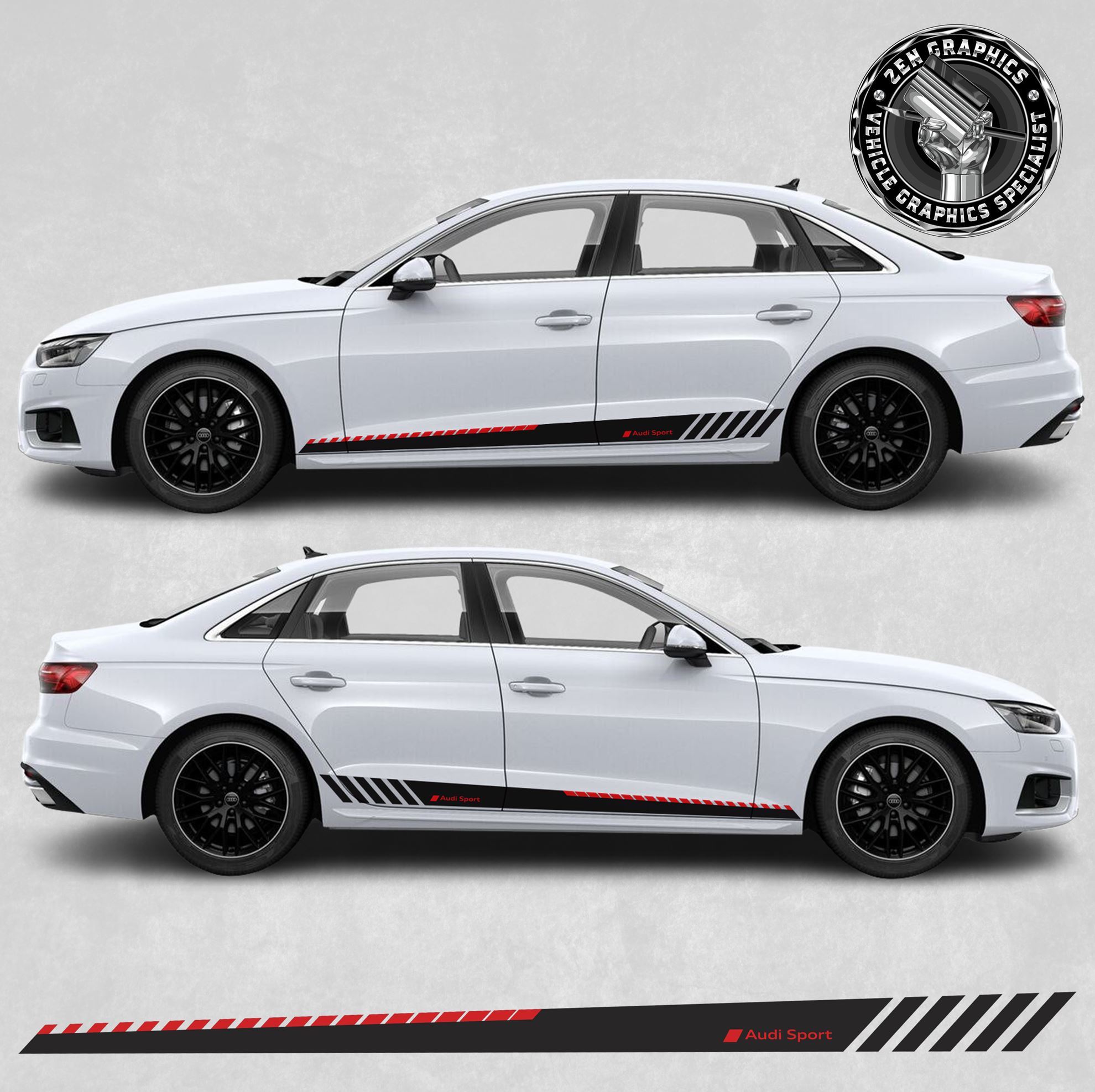 Zen Graphics - A4 Audi Sport side Stripes