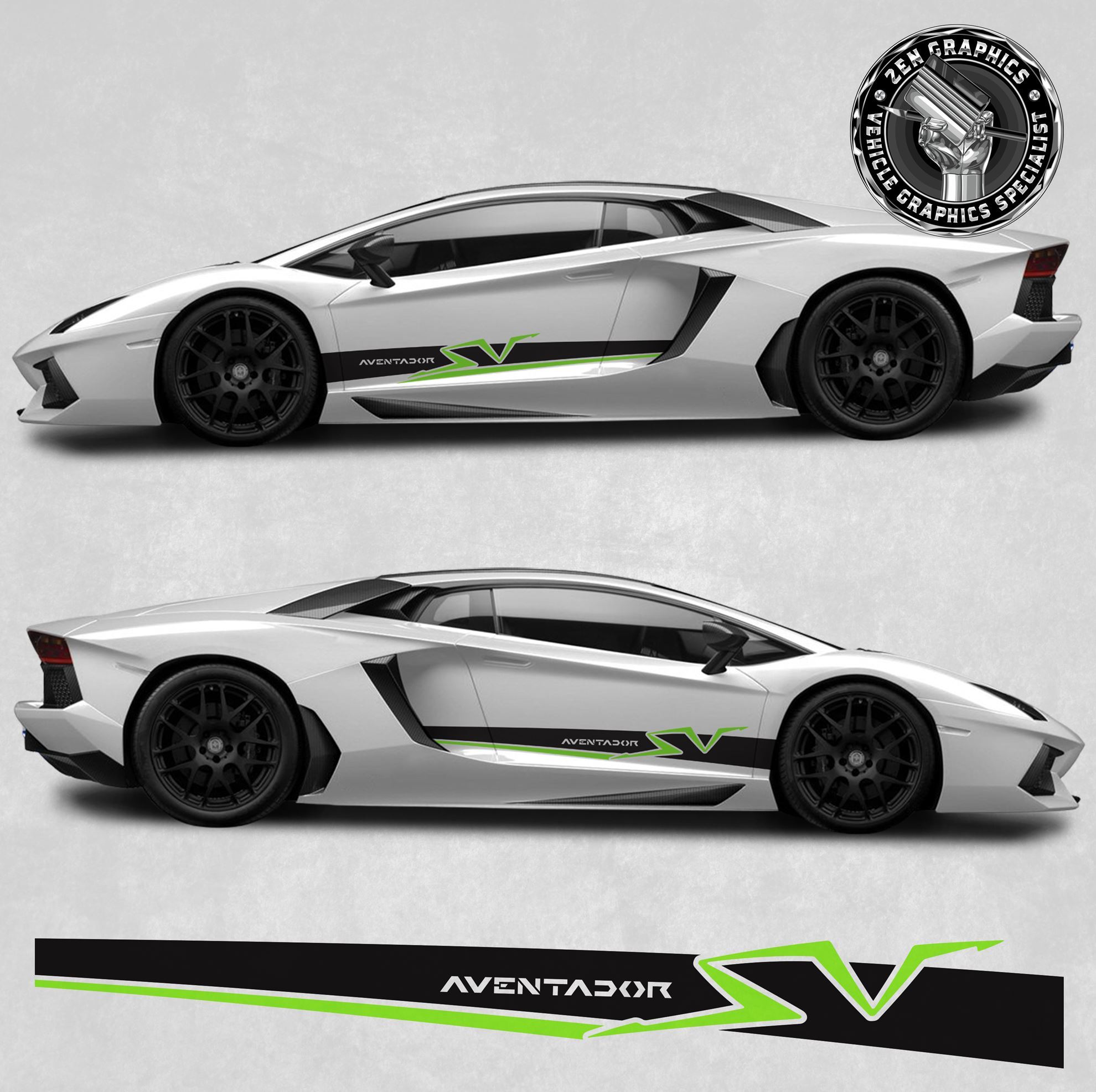 Zen Graphics - Aventador Super Veloce side stripes