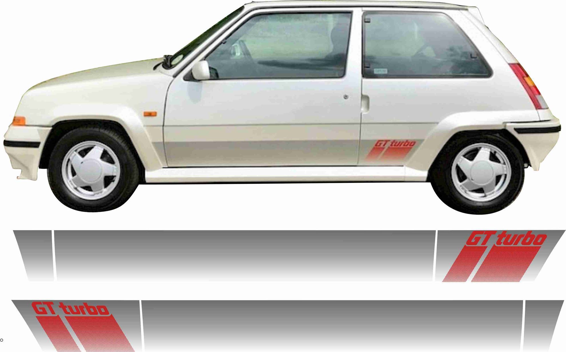 Zen Graphics - Renault 5 GT Turbo replacement side Stripes / Stickers