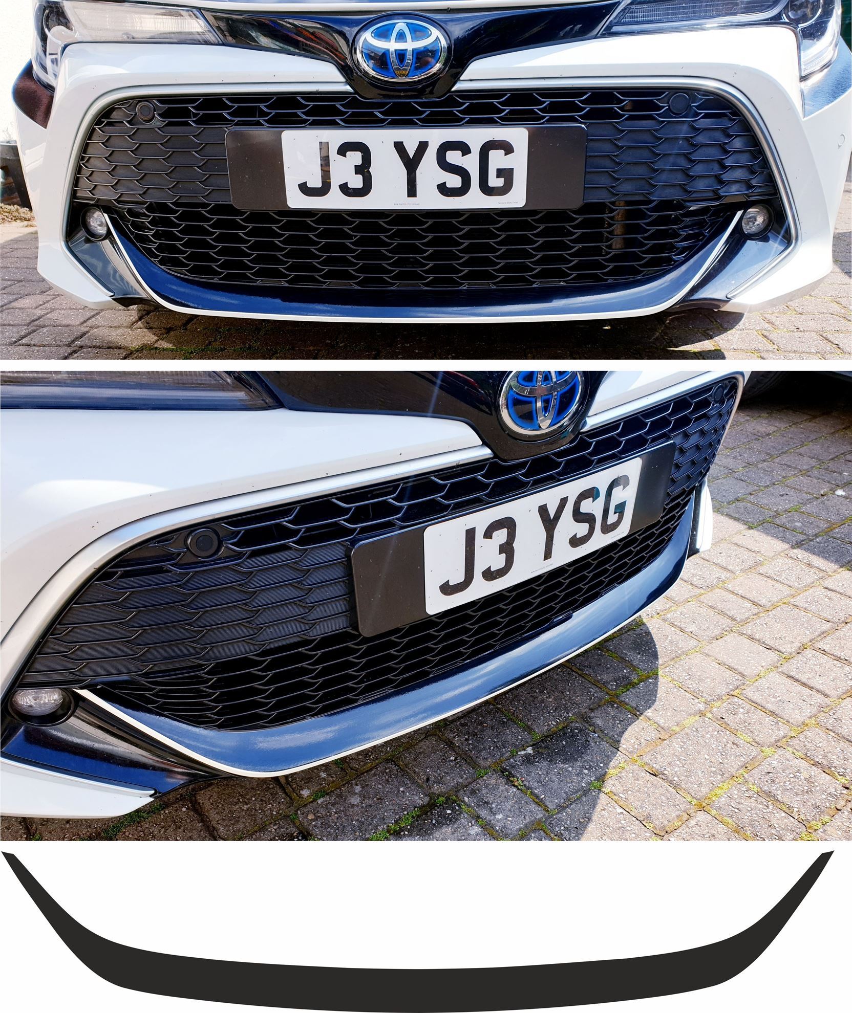 Zen Graphics - E210 MK12 Hatchback lower Bumper lip Vinyl overlay Decal