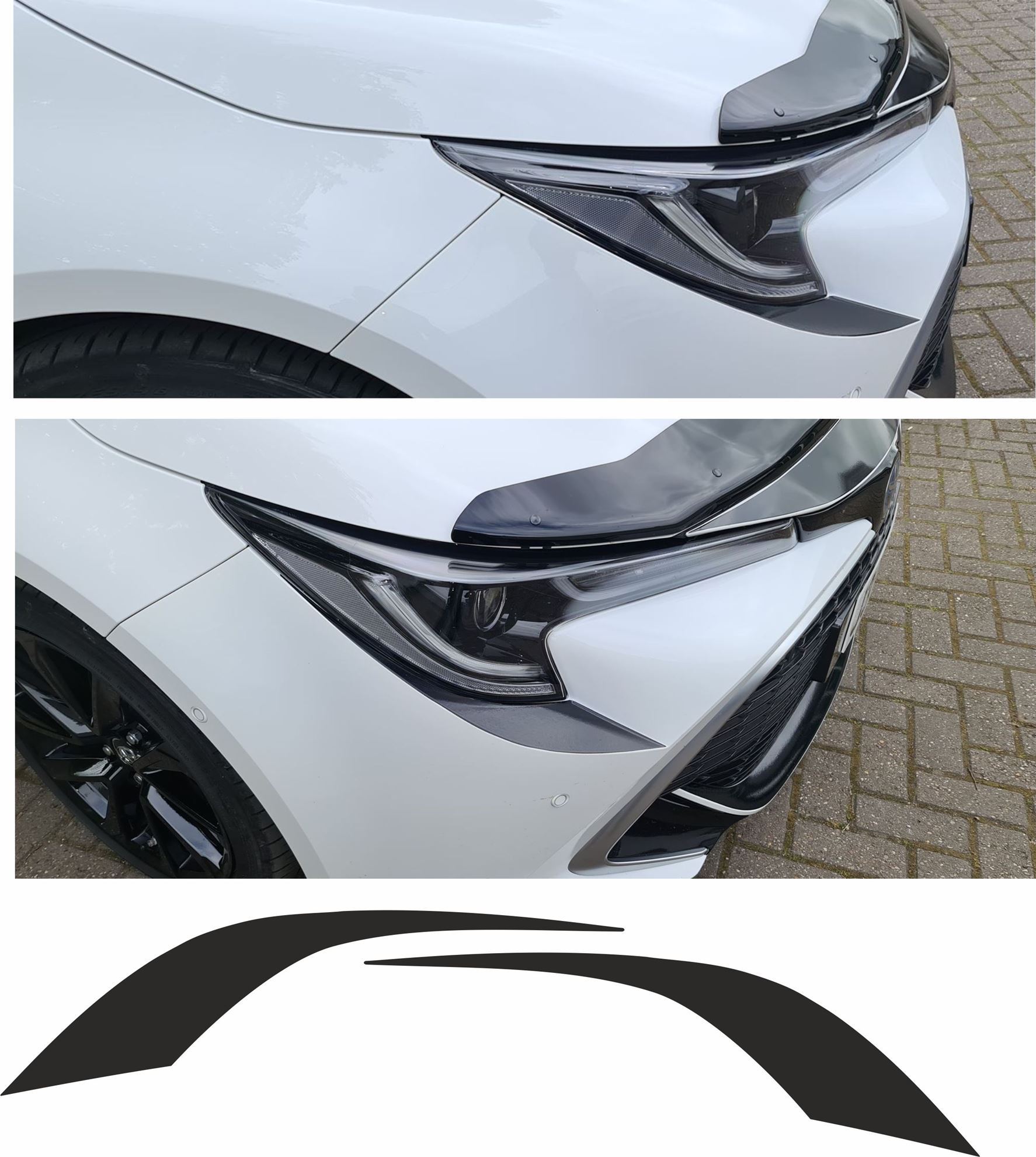 Zen Graphics - E210 MK12 Hatchback Headlight Bumper Vinyl overlay Decal
