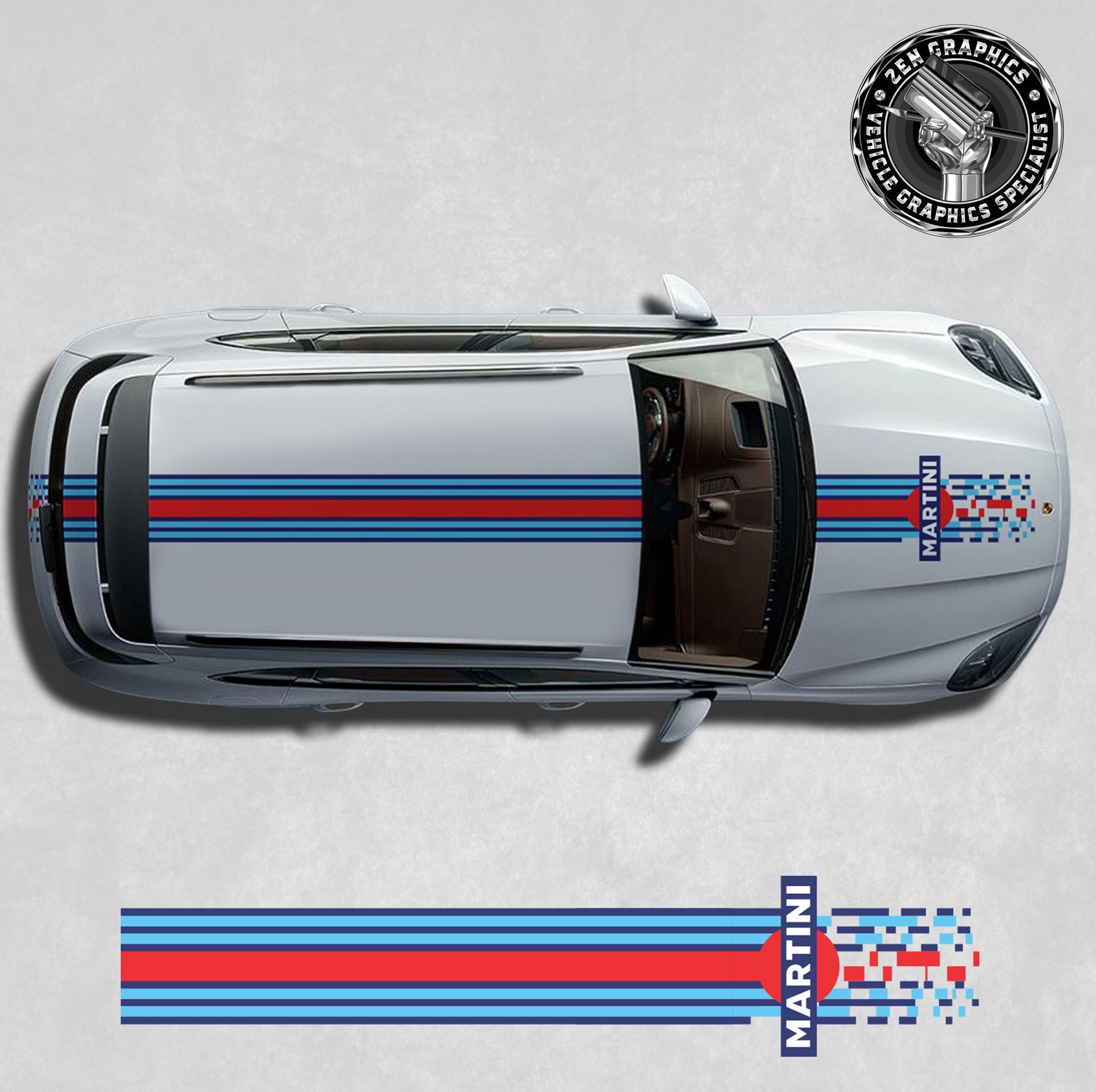 Zen Graphics - Cayenne Martini over the top Stripes