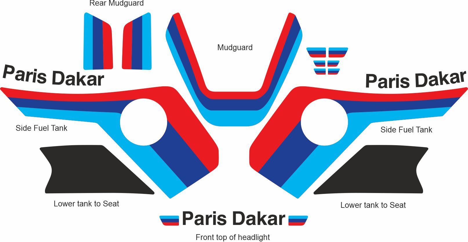 Zen Graphics - BMW R1100GS 1994-1999 Paris Dakar Decals / Stickers