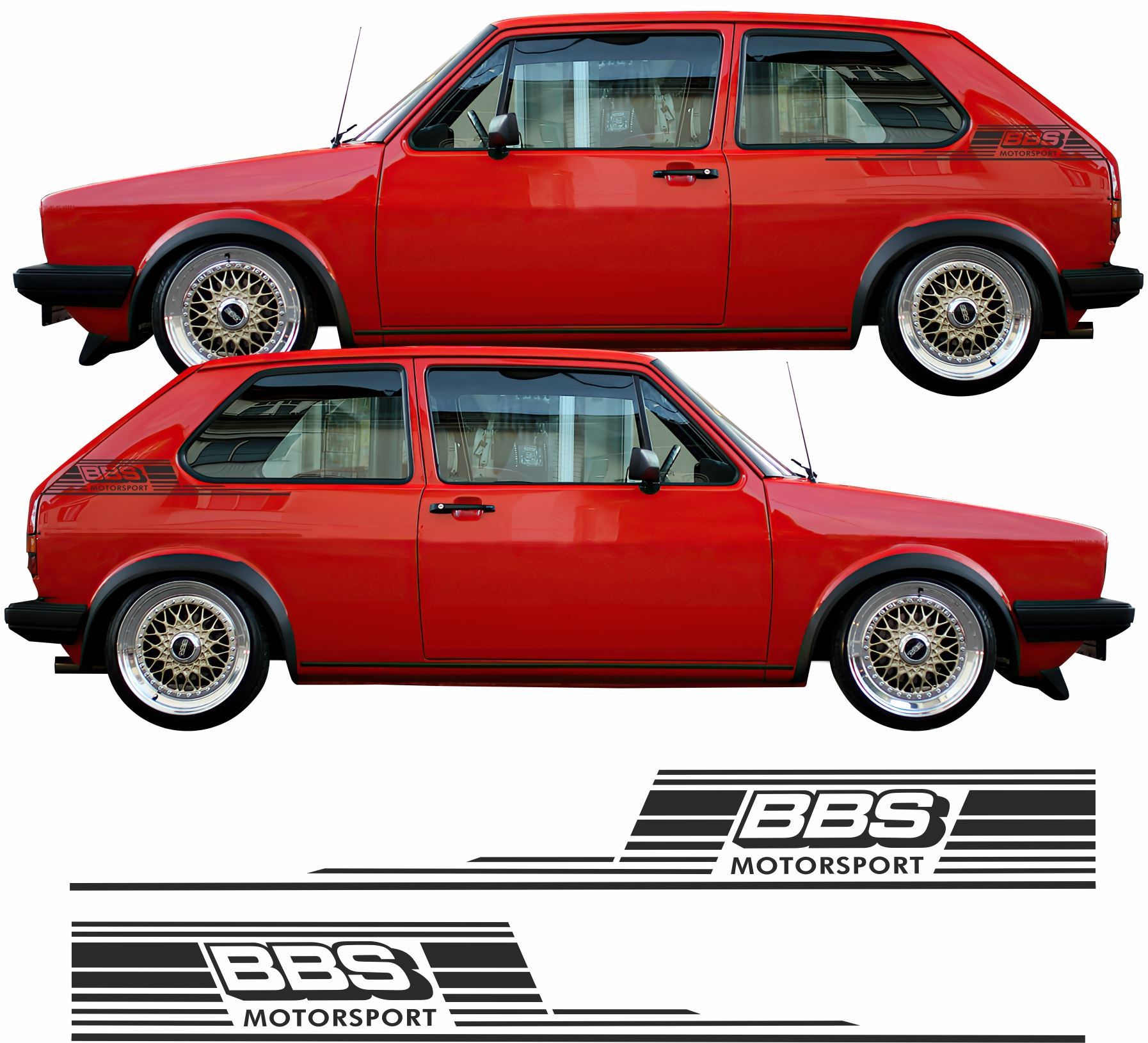 Zen Graphics - Golf MK1 BBS side Decals / Stickers