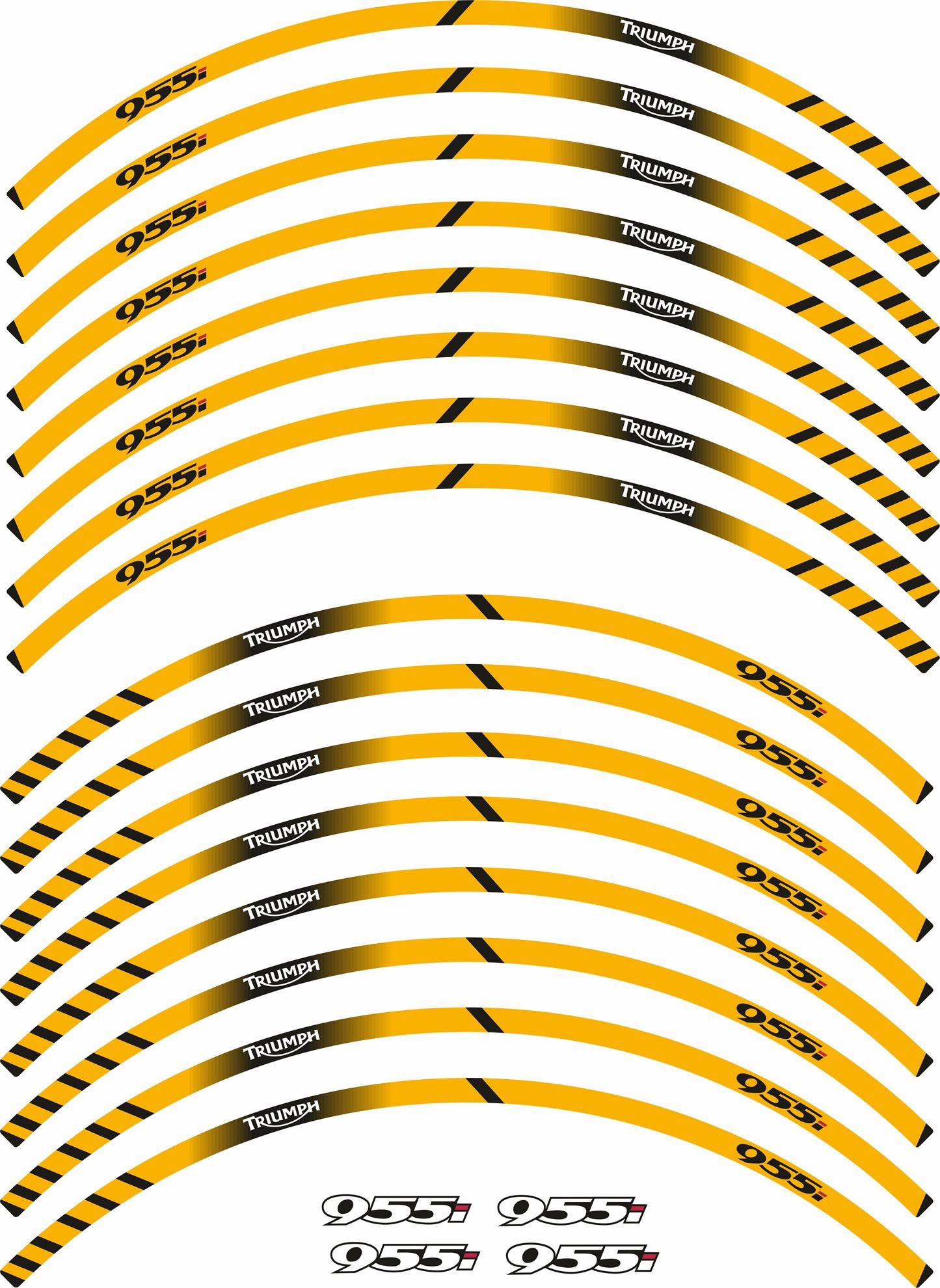 Zen Graphics - Triumph Daytona 955i Wheel rim Stripes / Stickers