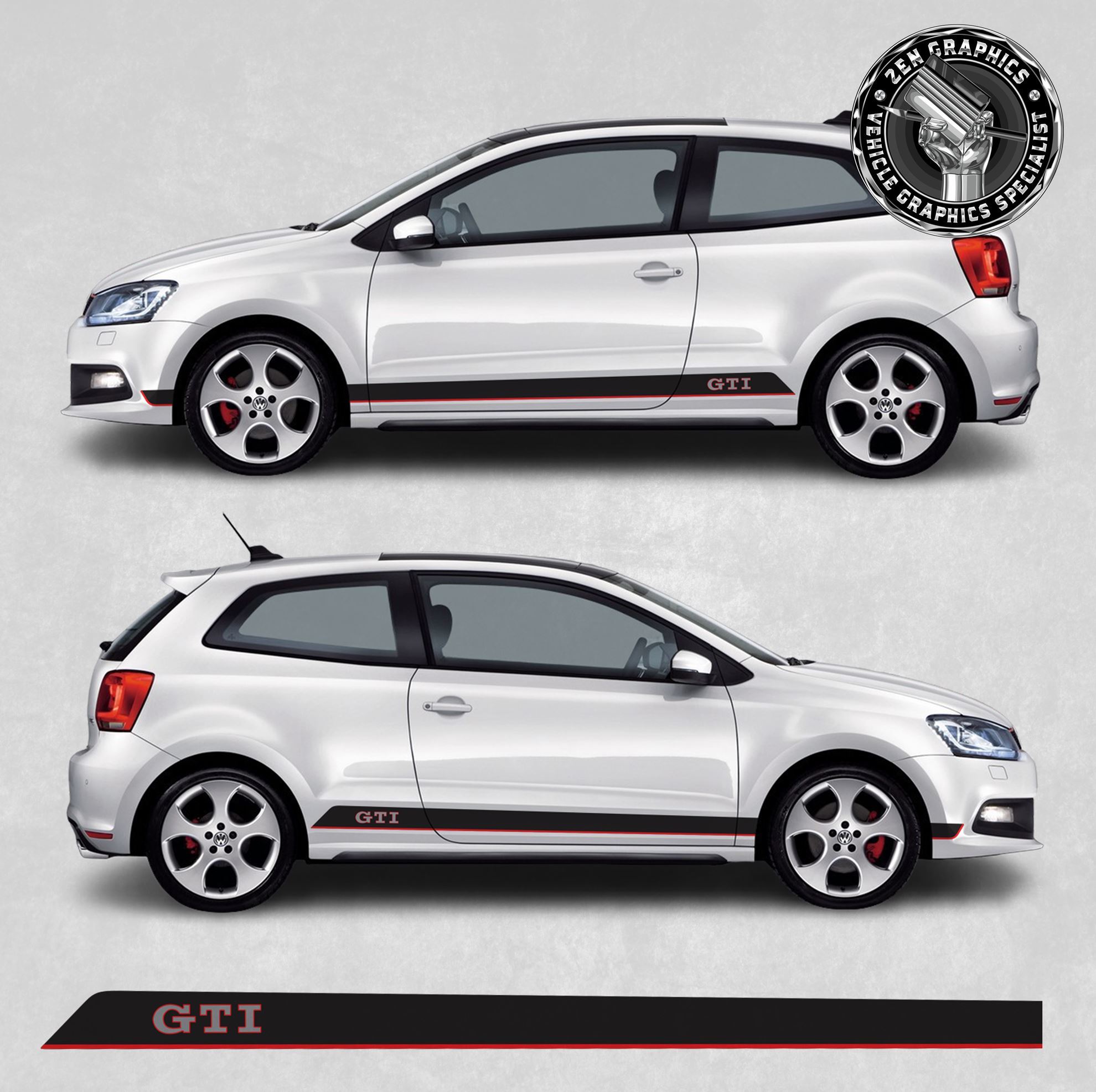 Zen Graphics - Polo GTI MK5 side Stripes / Stickers