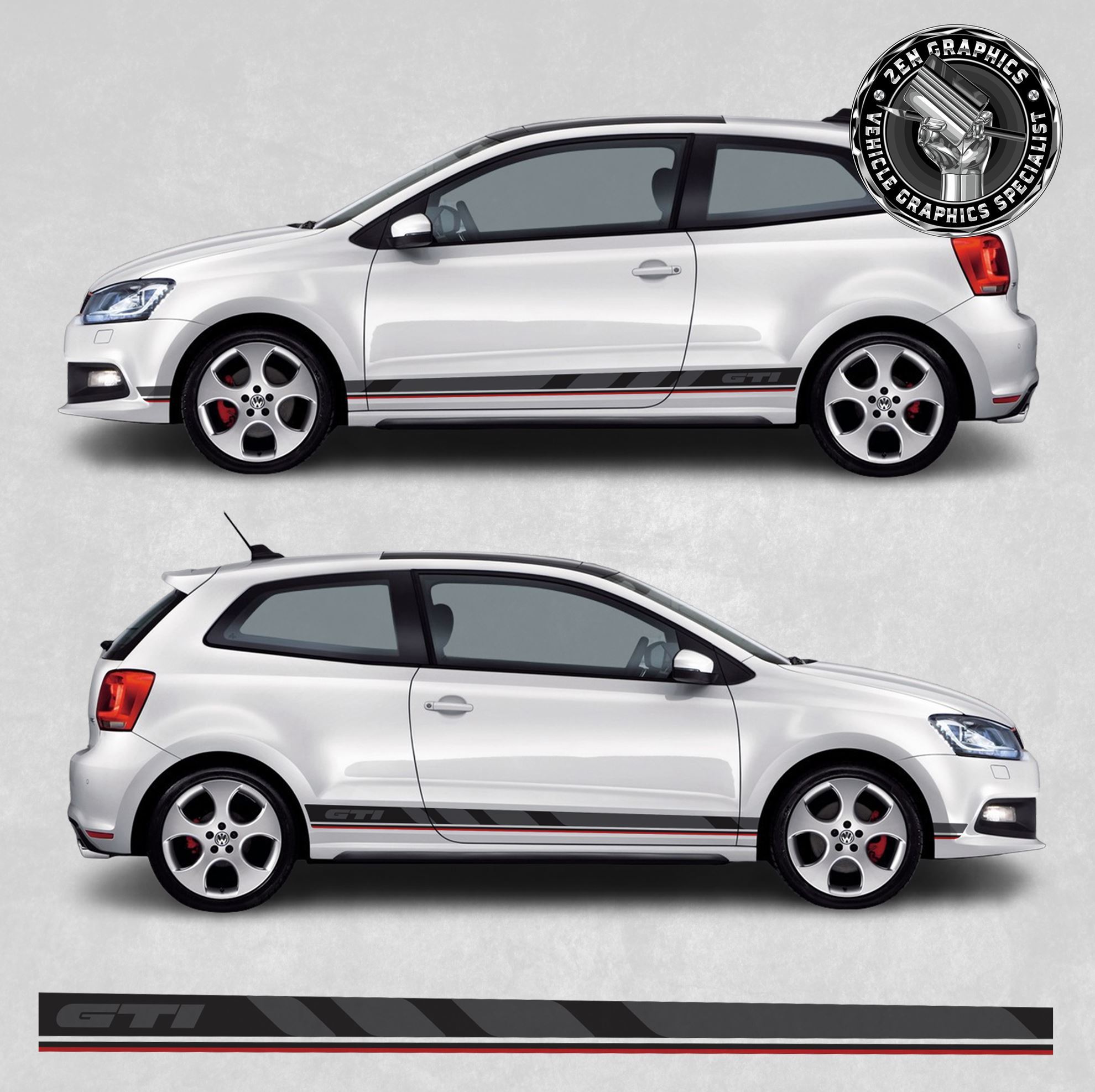 Zen Graphics - Polo GTI MK5 side Stripes / Stickers