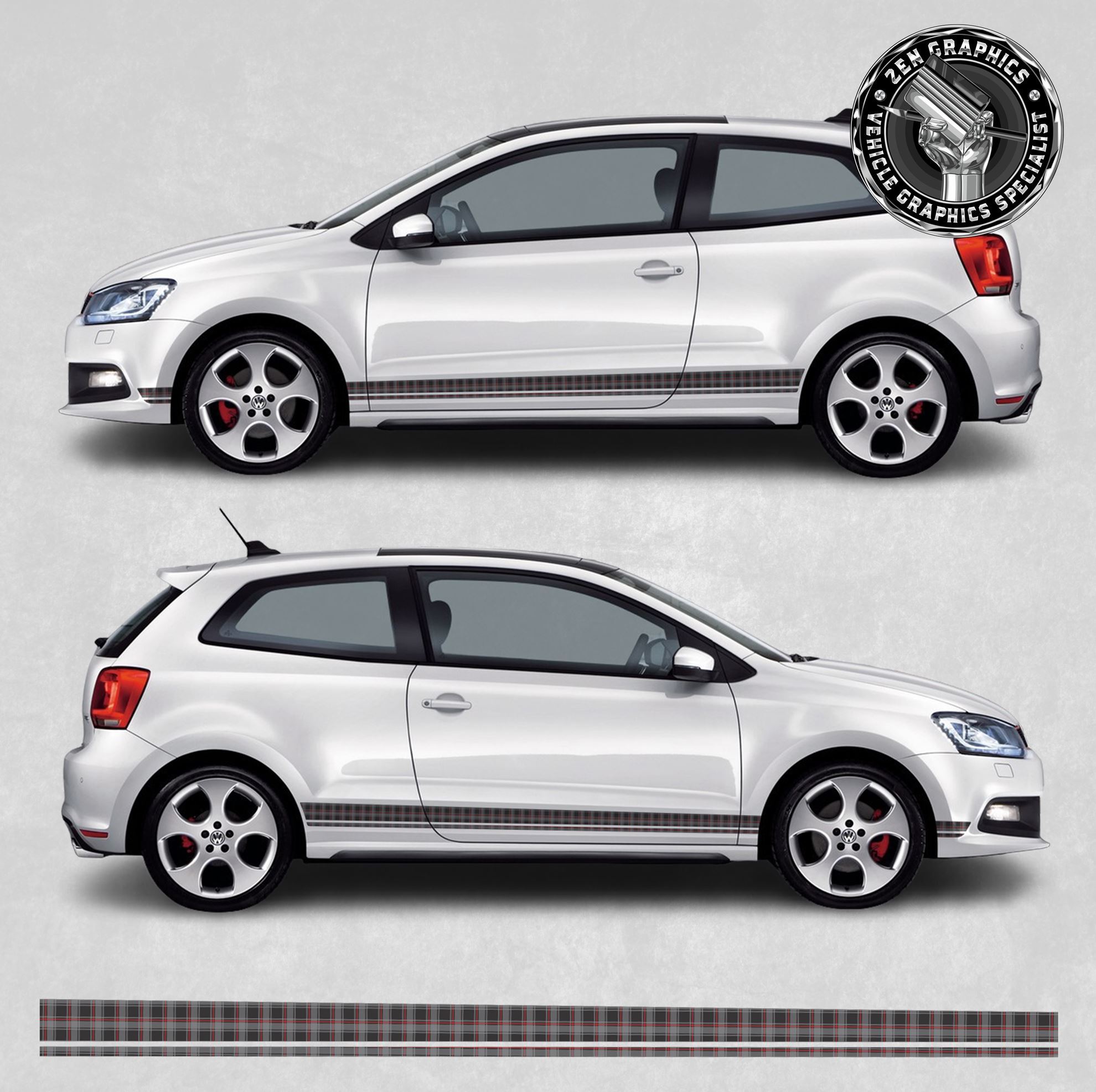 Zen Graphics - Polo GTI MK5 side Stripes / Stickers