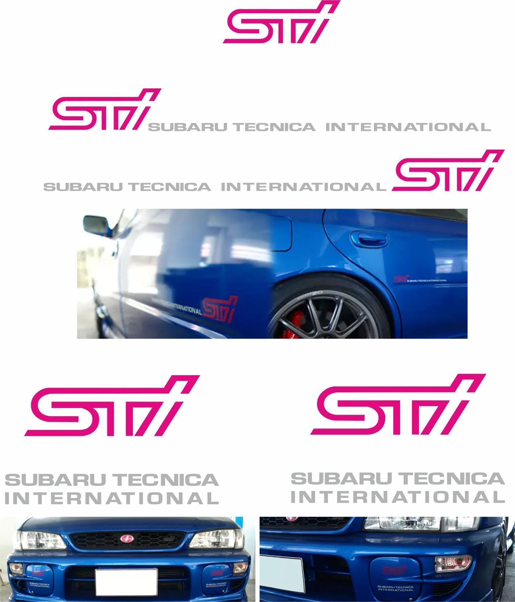 Zen Graphics - Impreza STi Version 5, 4 Door Decals / Stickers ANTHRACITE