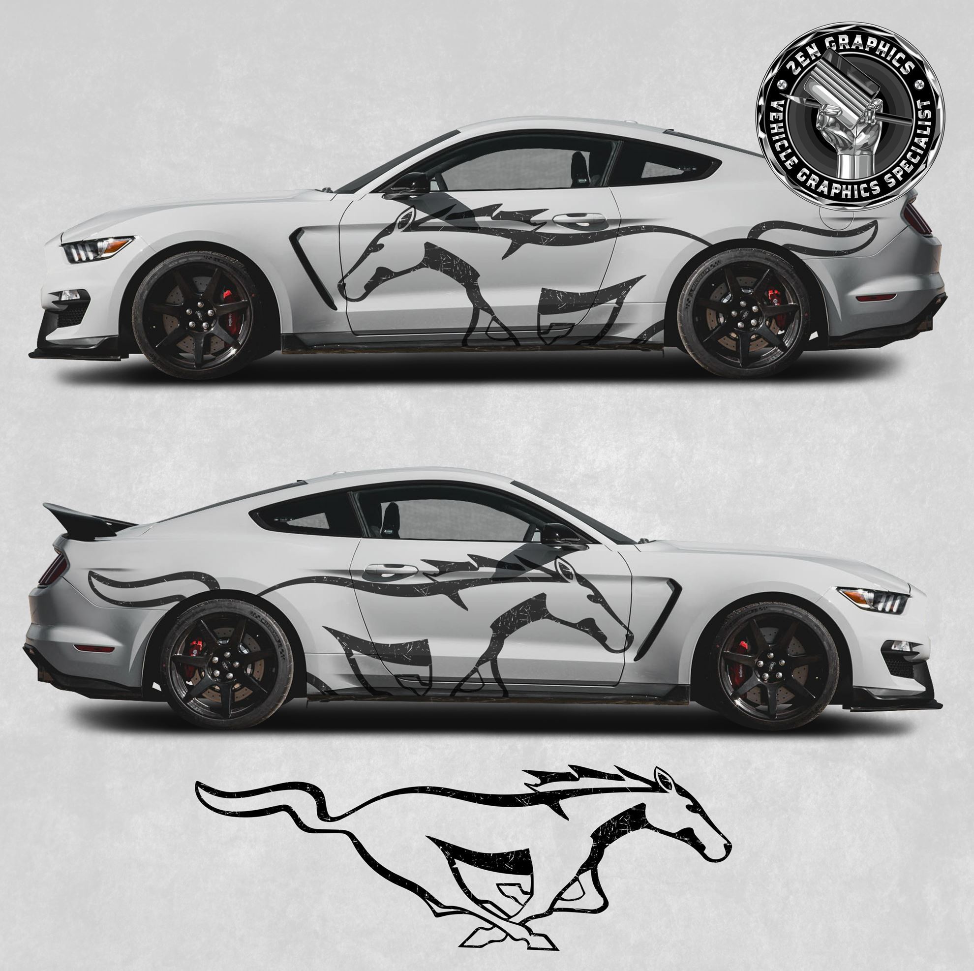 Zen Graphics - Ford Mustang 2015 on side Graphics / Stickers