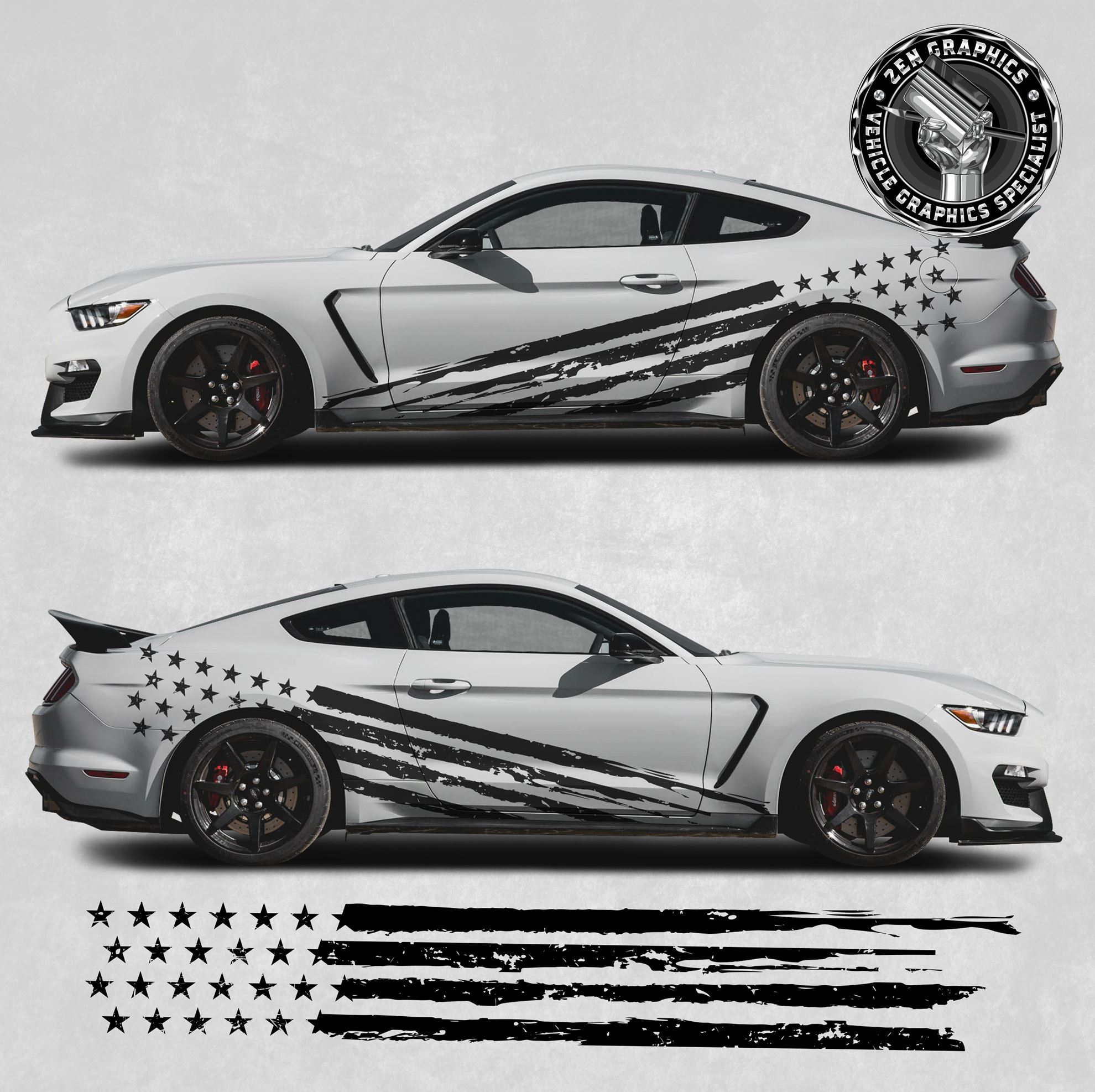 Zen Graphics - Ford Mustang 2015 on side Graphics / Stickers