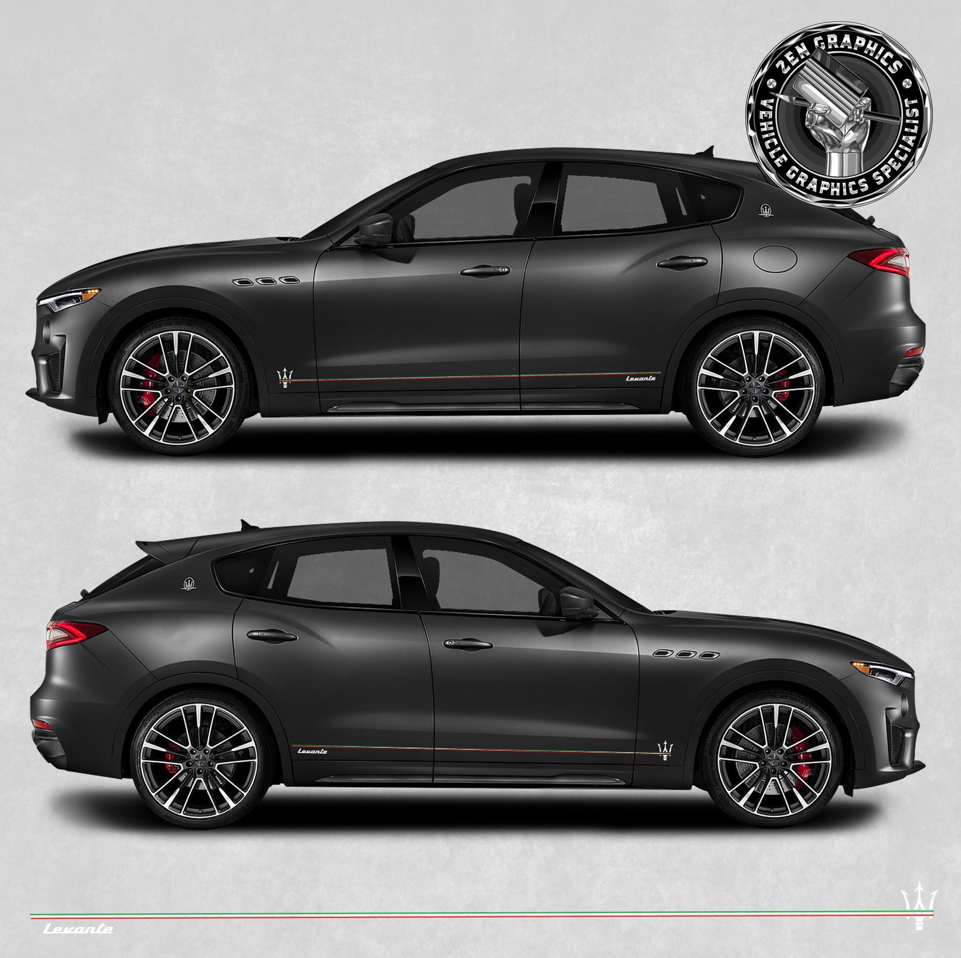 Zen Graphics - Maserati Levante side Stripes / Stickers