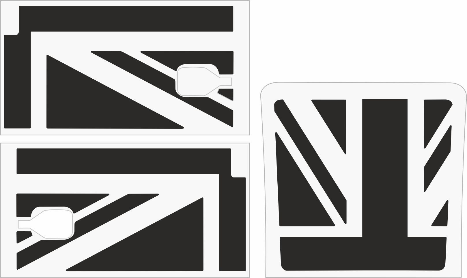 Zen Graphics - Defender 90 / 110 Union Jack side and Bonnet Graphics ...