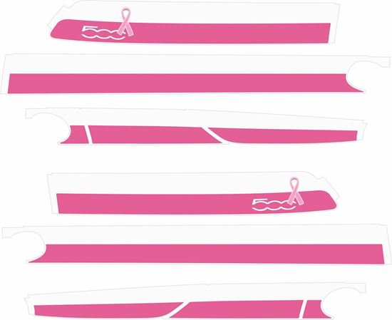 Zen Graphics - Fiat 500 Pink Ribbon Limited Edition Stripes / Stickers ...