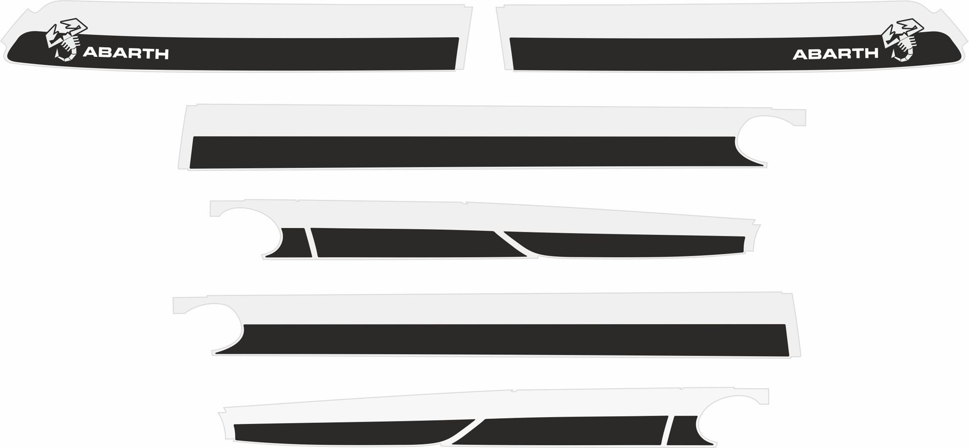 Zen Graphics - Fiat 500 / 595 Abarth Limited Edition Stripes / Stickers ...