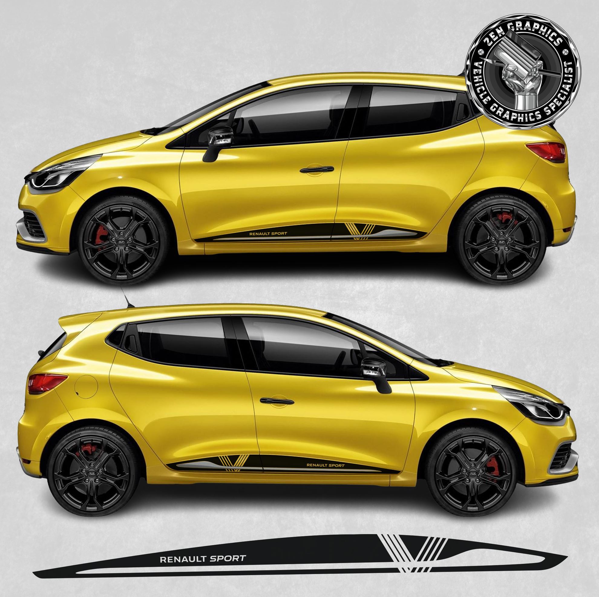 Zen Graphics - Clio MK4 lower side Sport Decals / Stickers