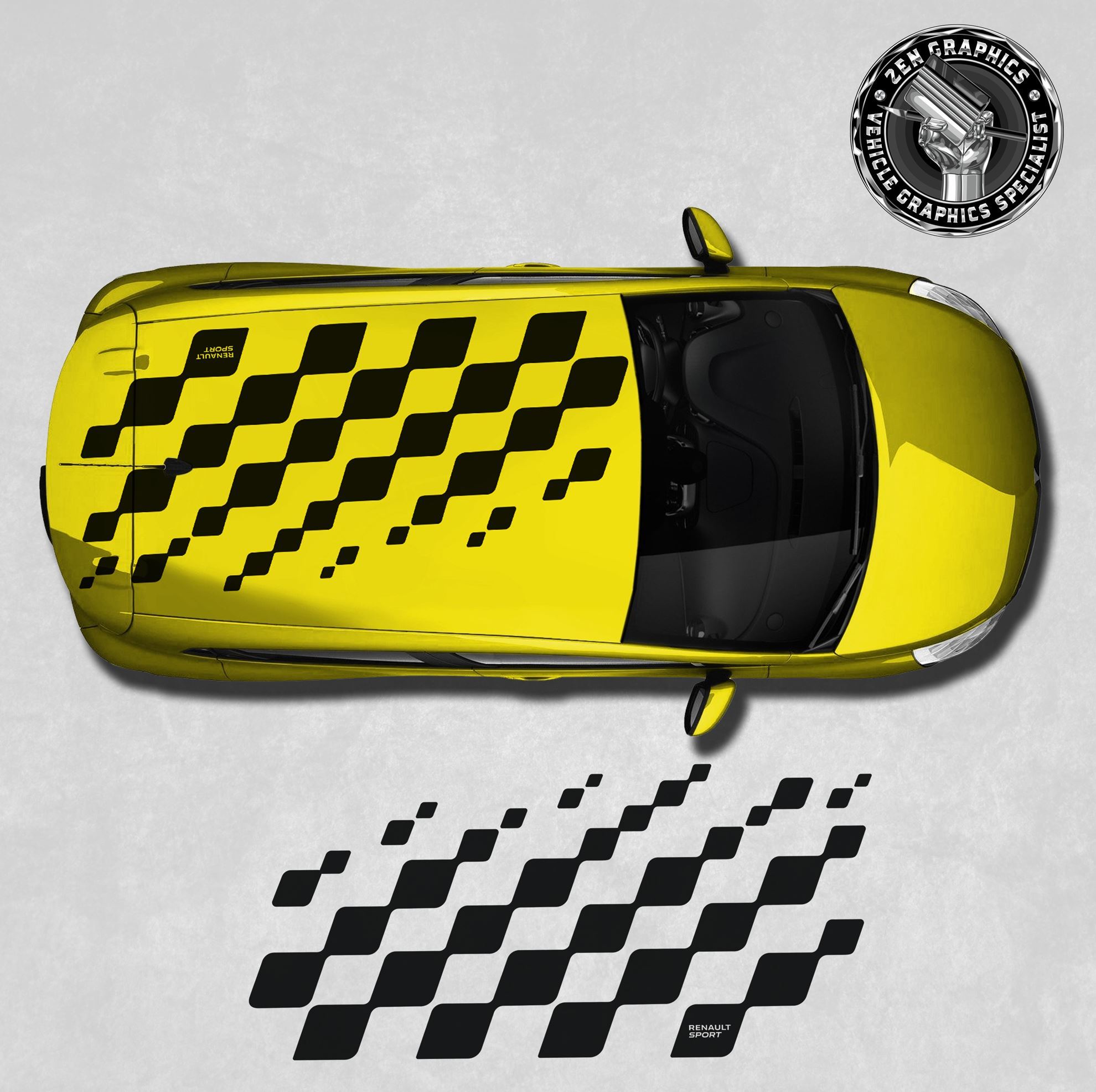 Zen Graphics - Clio MK4 Renault Sport Roof Decals / Stickers