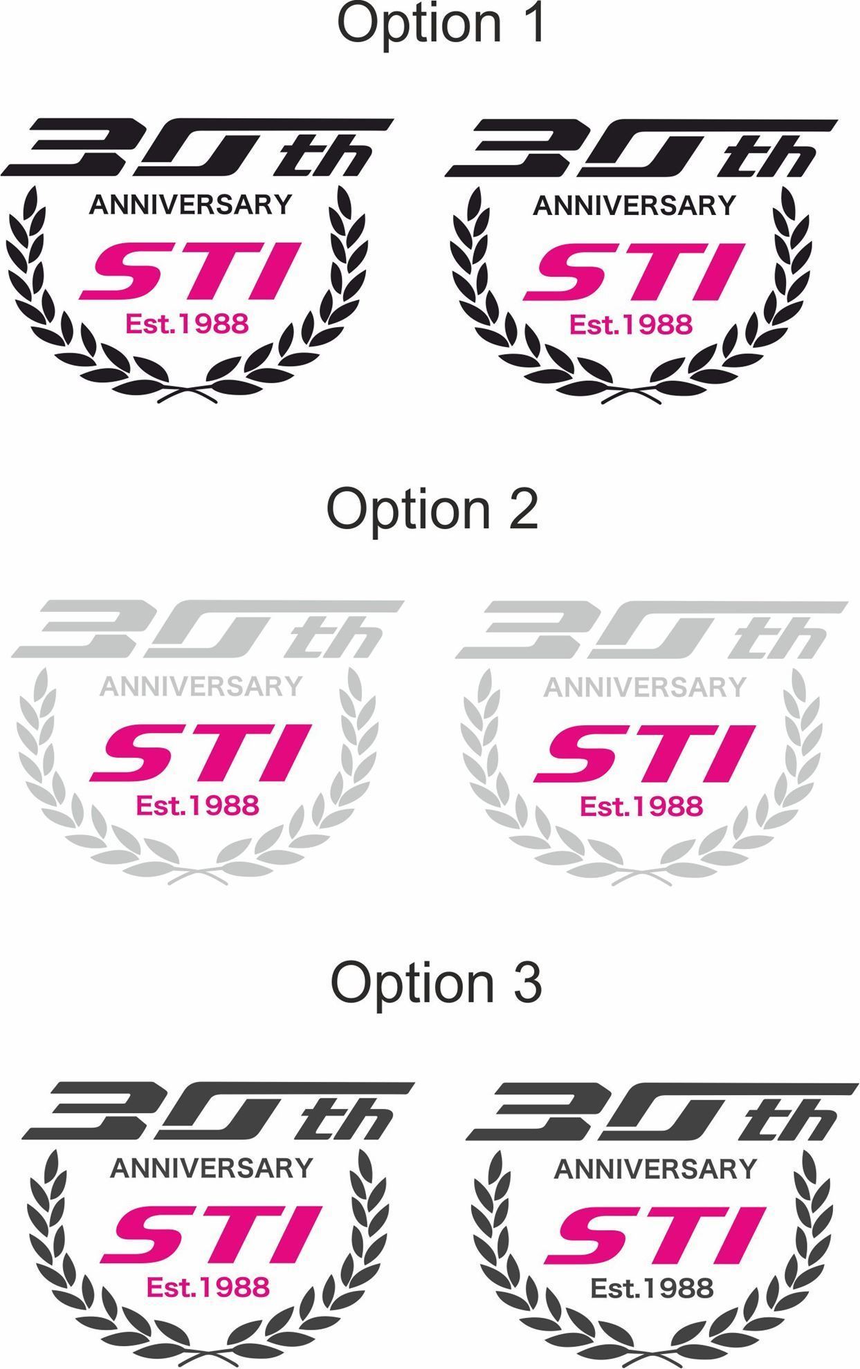 Zen Graphics - STi 30th Anniversary Decals / Stickers