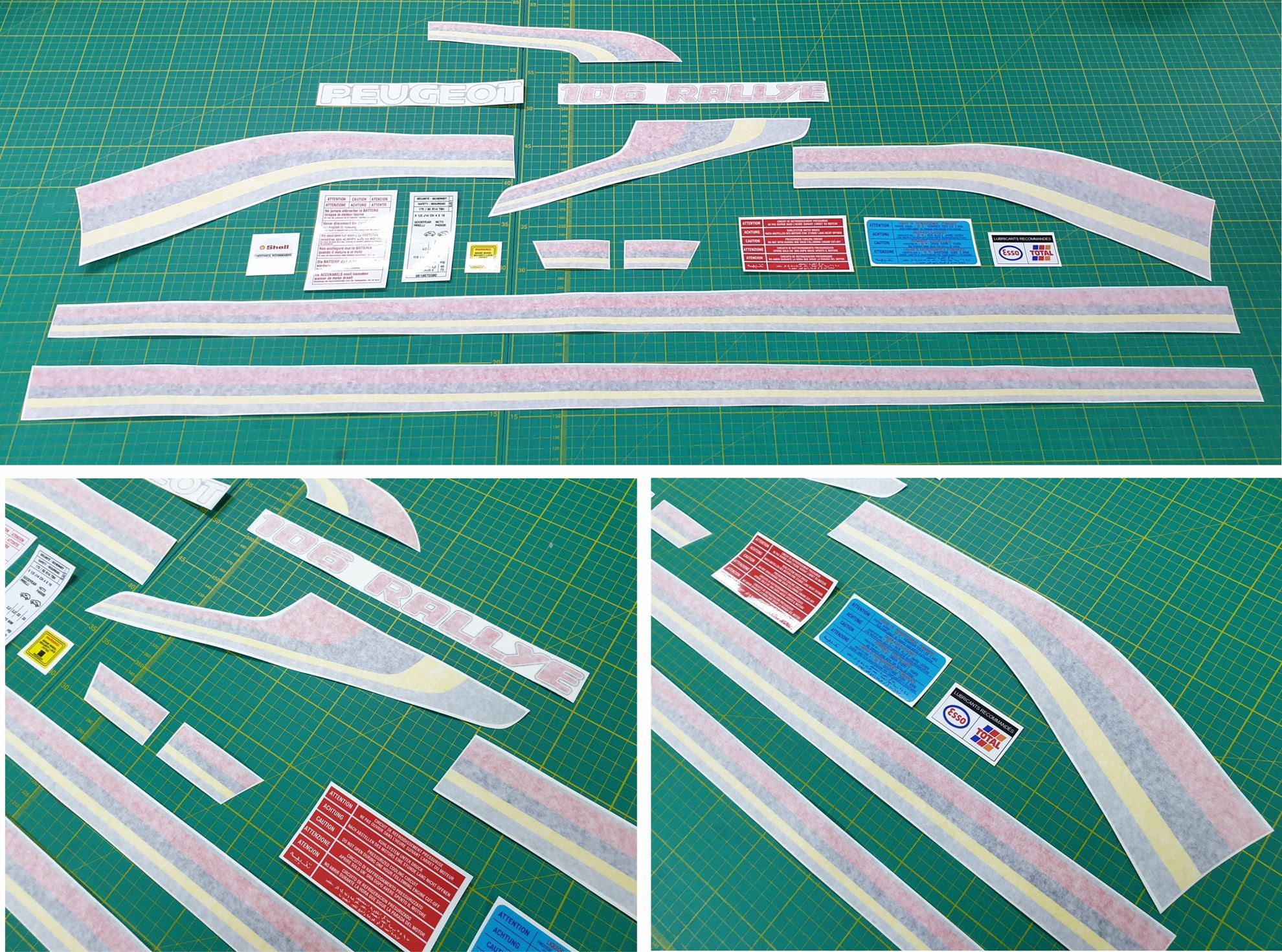 Zen Graphics - Peugeot 106 Rallye S1 replacement Stripes & Decals