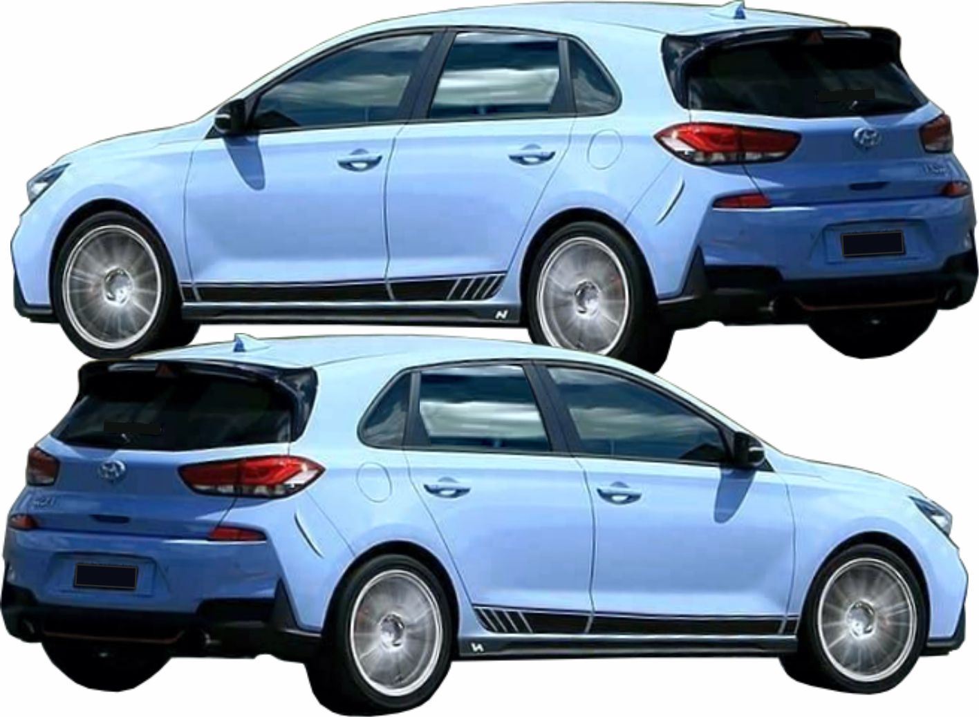 Zen Graphics - Hyundai i30N side Stripes / Stickers EXACT FIT