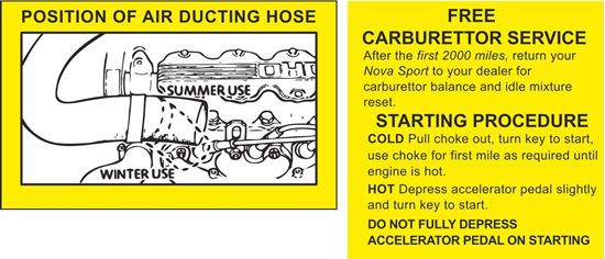 Zen Graphics - Vauxhall Nova Sport / Opel Corsa A - Dash Decals / Stickers