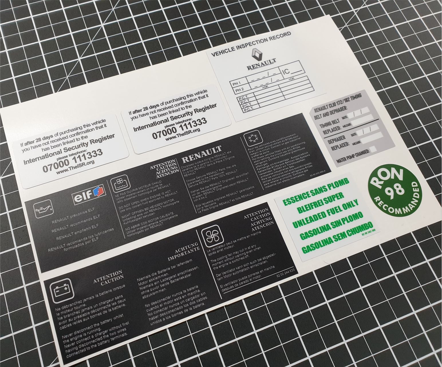 Zen Graphics - Renault Clio MK2 182 Sport replacement Stickers / Decals