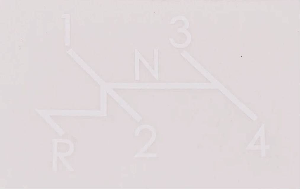 Zen Graphics - Beetle Shift Pattern for Ashtray replacement Decal / Sticker