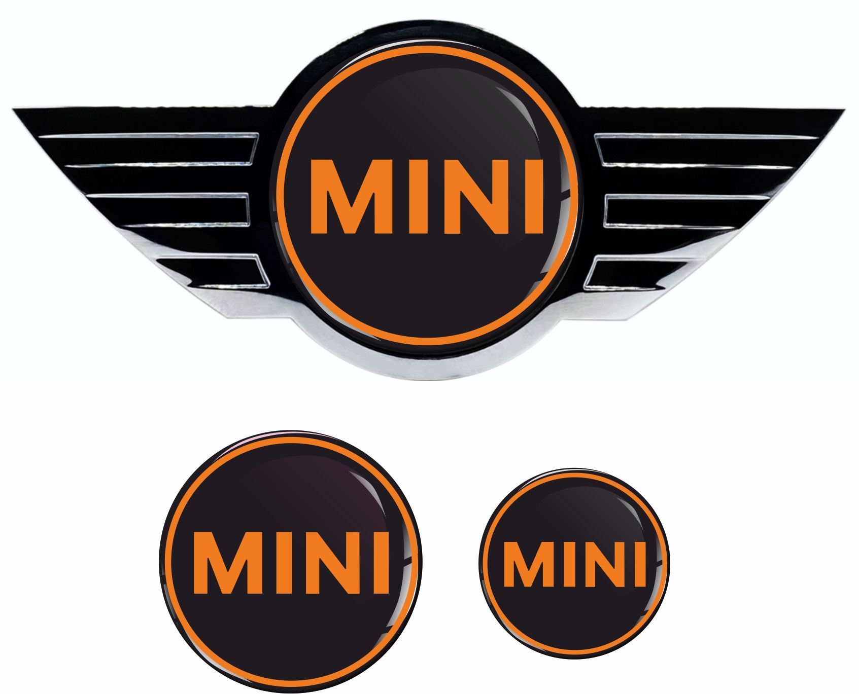 Zen Graphics - MINI R52 R53 rear and Bonnet Badge Gel overlays